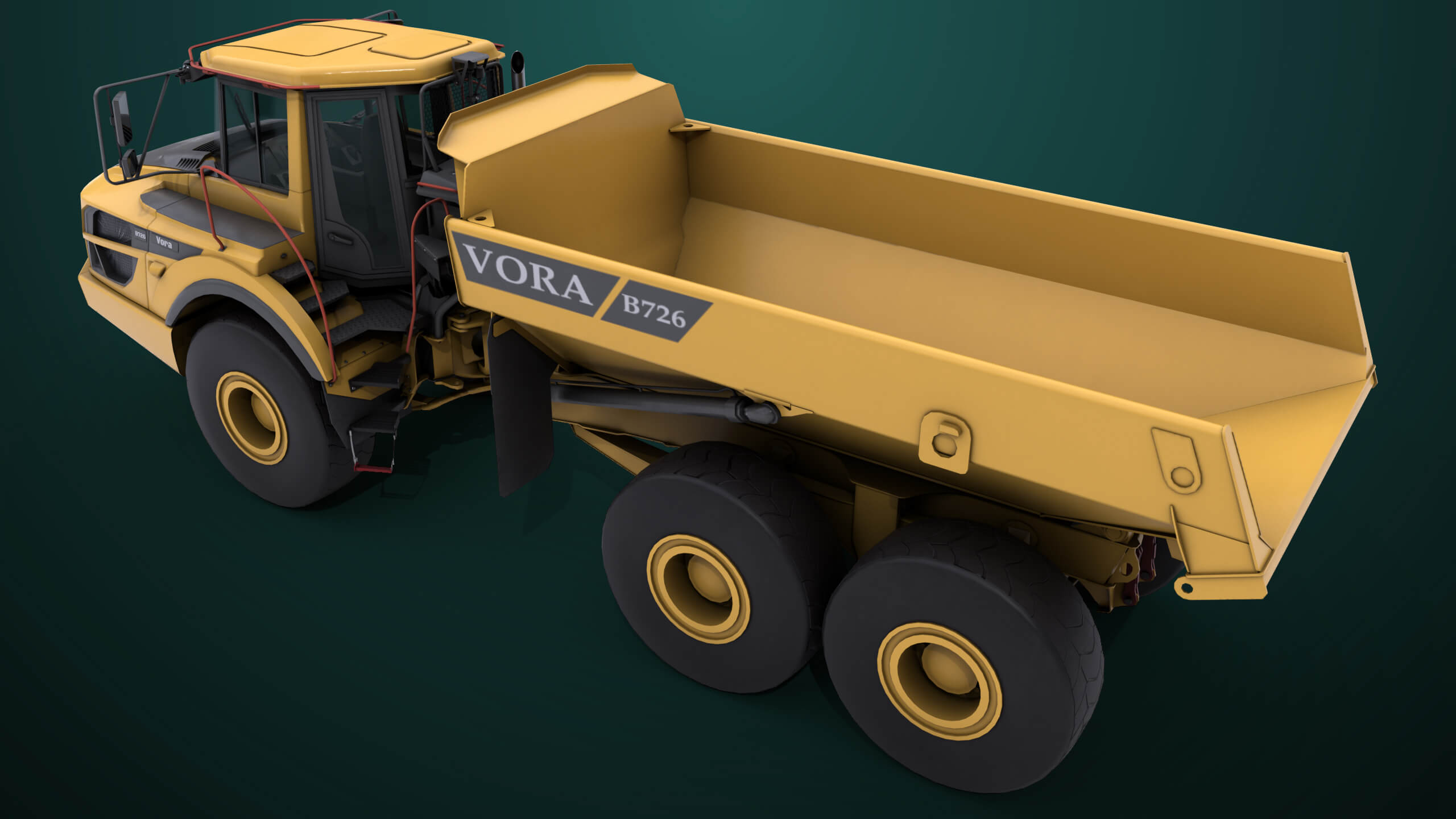 Articulated Mining Truck 04 All PBR Unity UE Textures - 3D Model by ...