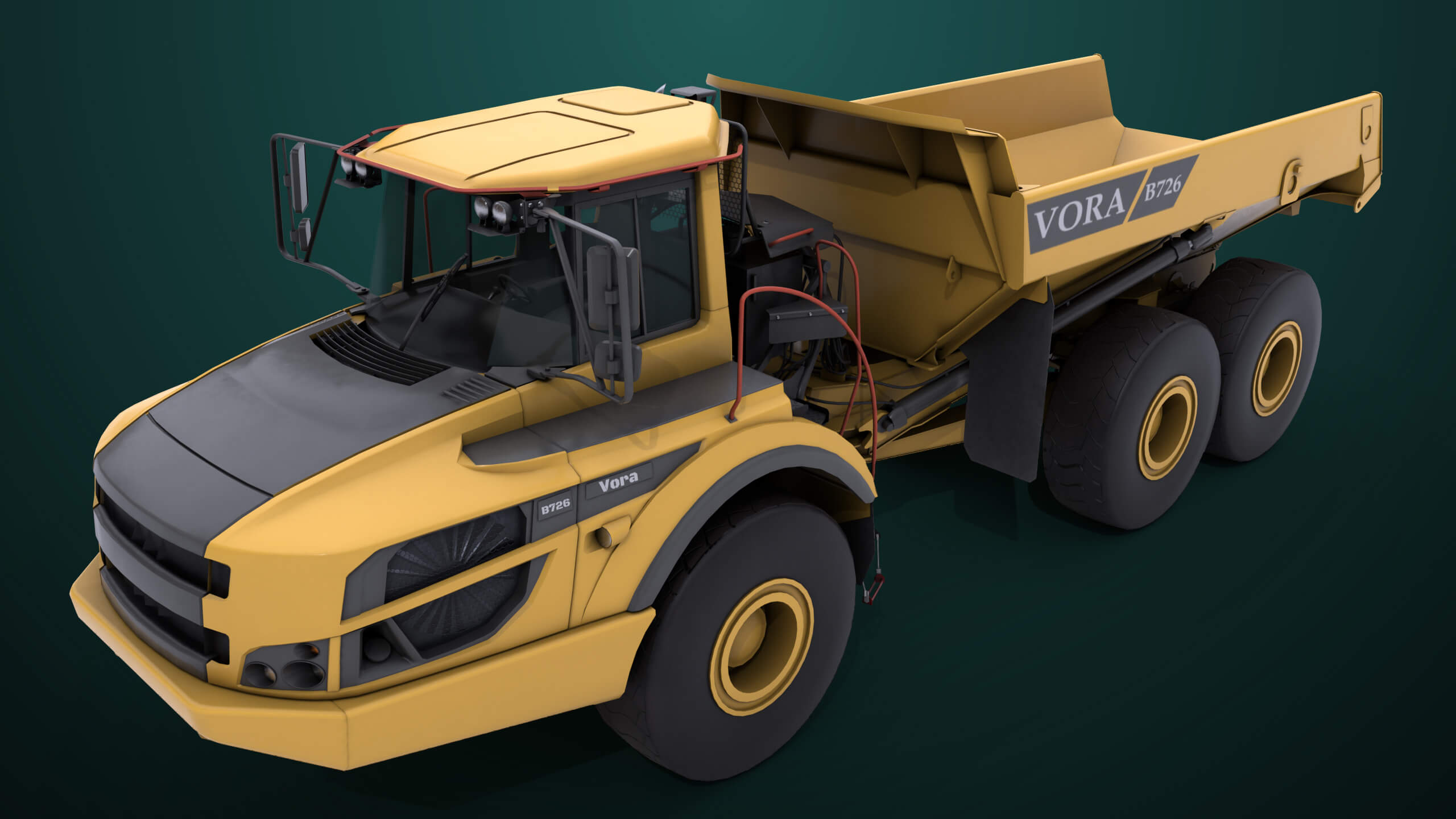 Articulated Mining Truck 04 All PBR Unity UE Textures - 3D Model by ...