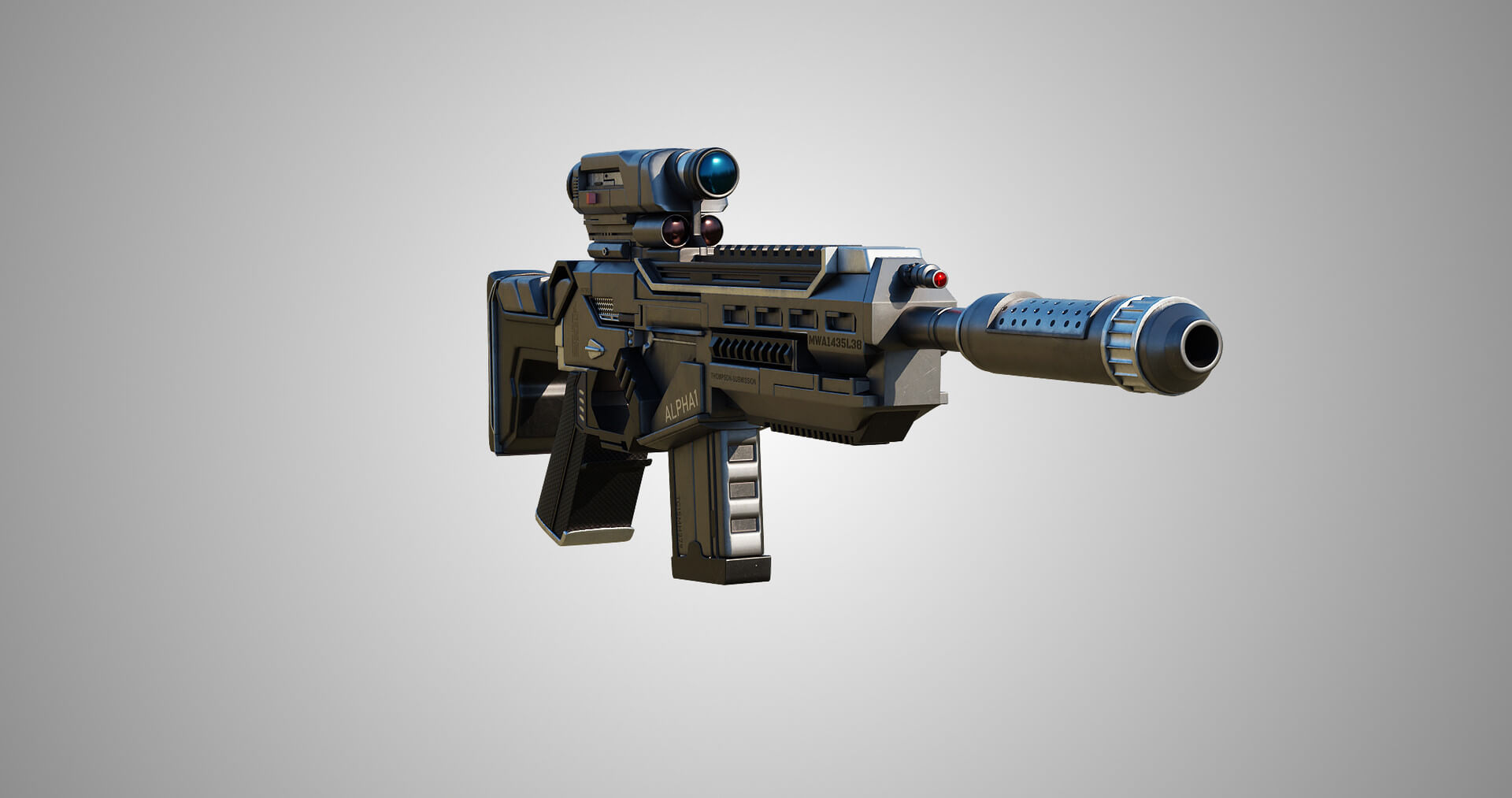 Assault Rifle Gun 01 All PBR Unity UE Textures Included - 3D Model by ...