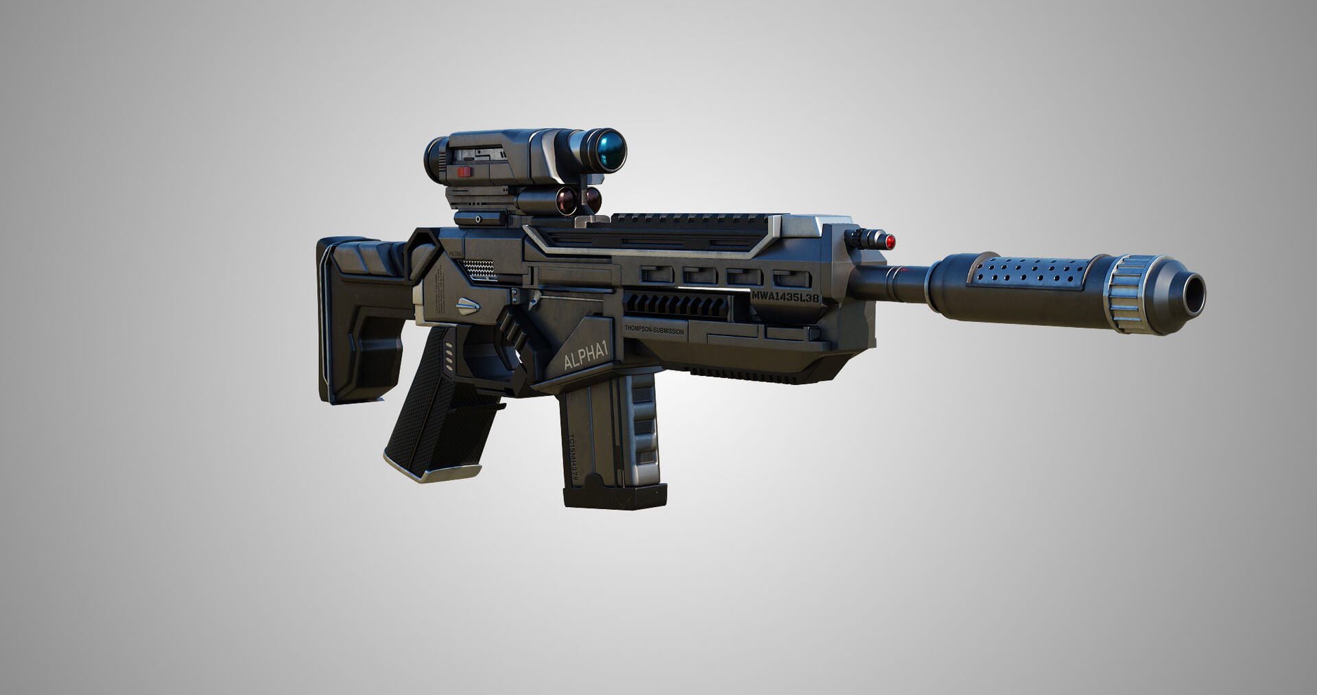Assault Rifle Gun 01 All PBR Unity UE Textures Included - 3D Model by ...