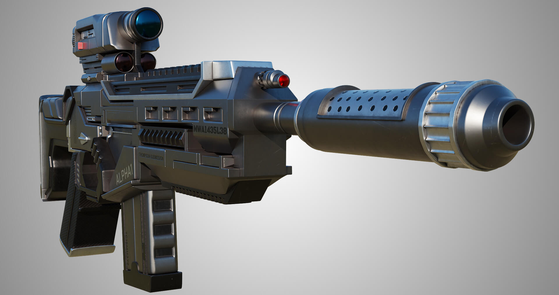 Assault Rifle Gun 01 All PBR Unity UE Textures Included - 3D Model by ...