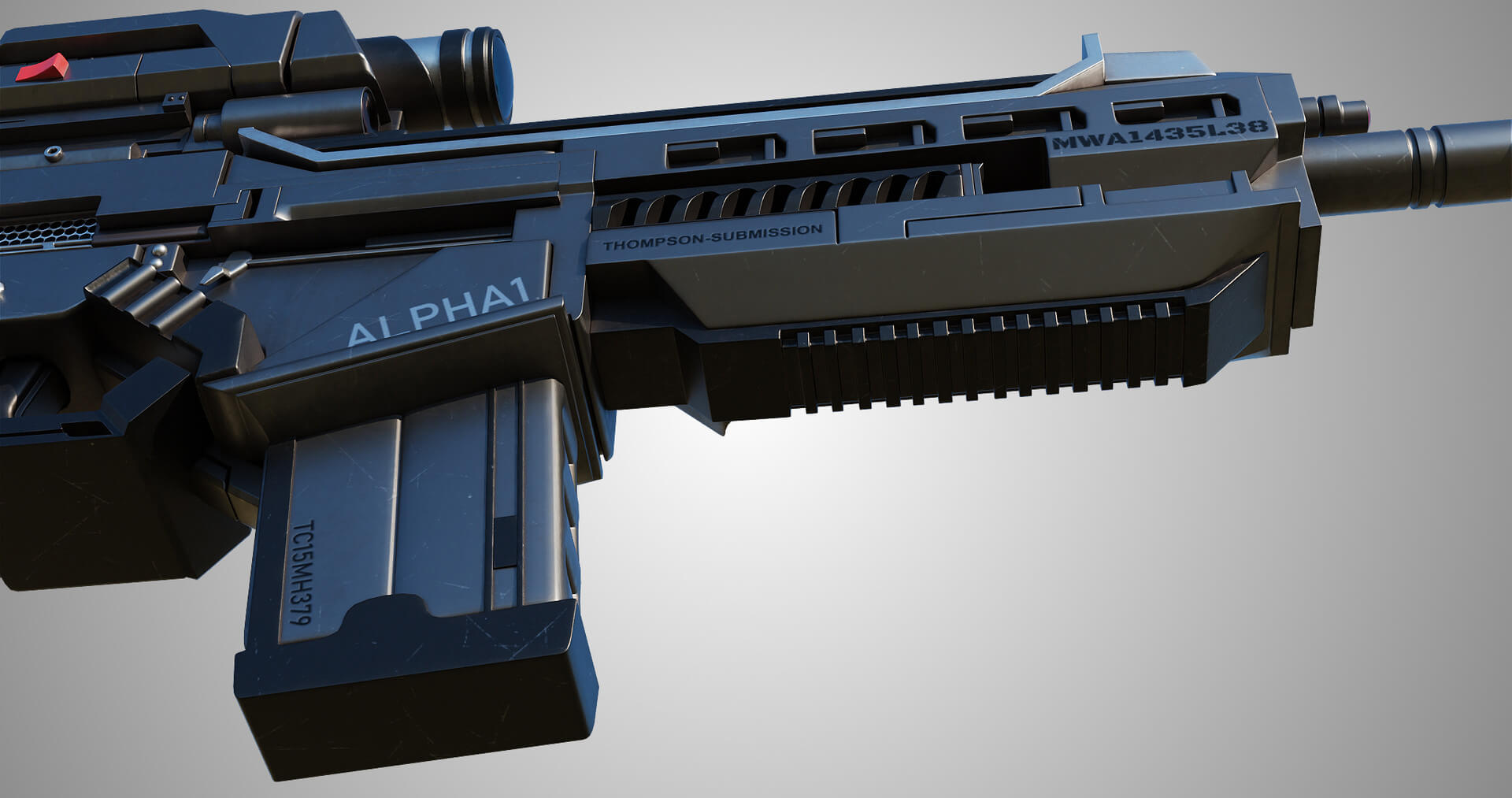Assault Rifle Gun 01 All PBR Unity UE Textures Included - 3D Model by ...