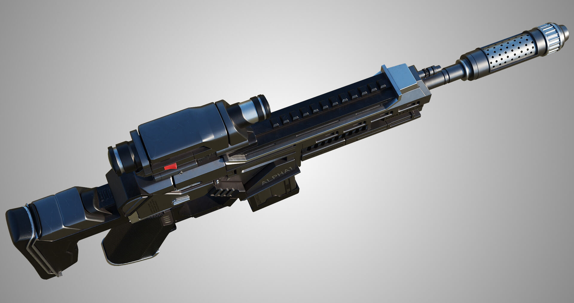 Assault Rifle Gun 01 All PBR Unity UE Textures Included - 3D Model by ...