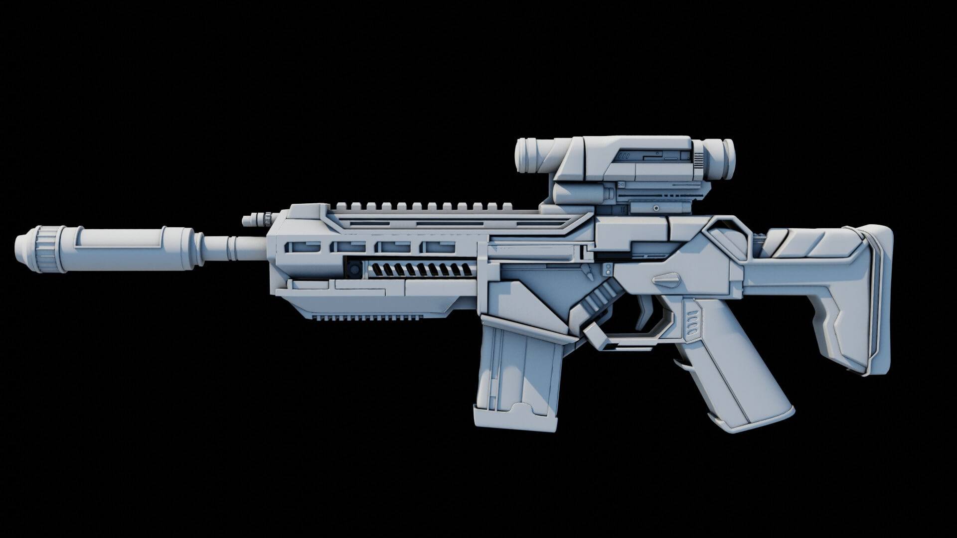 Assault Rifle Gun 01 All PBR Unity UE Textures Included - 3D Model by ...