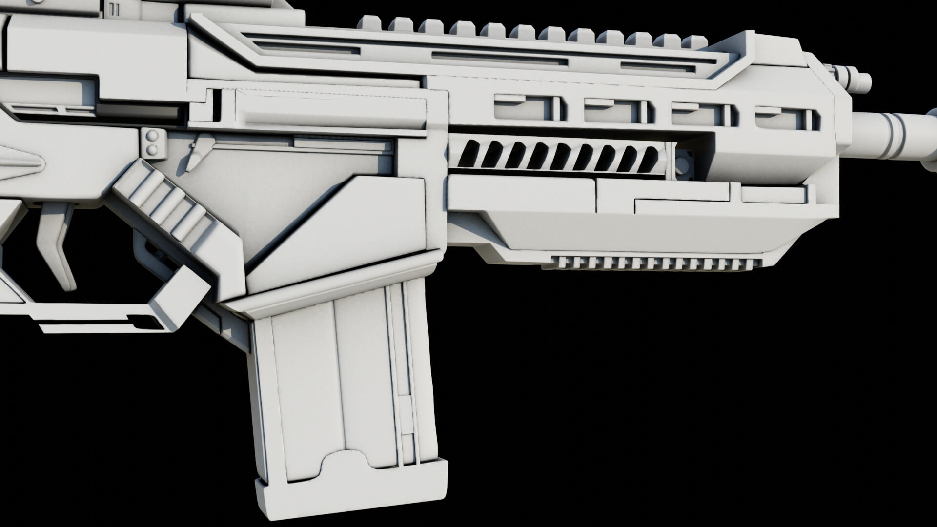 Assault Rifle Gun 01 All PBR Unity UE Textures Included - 3D Model by ...