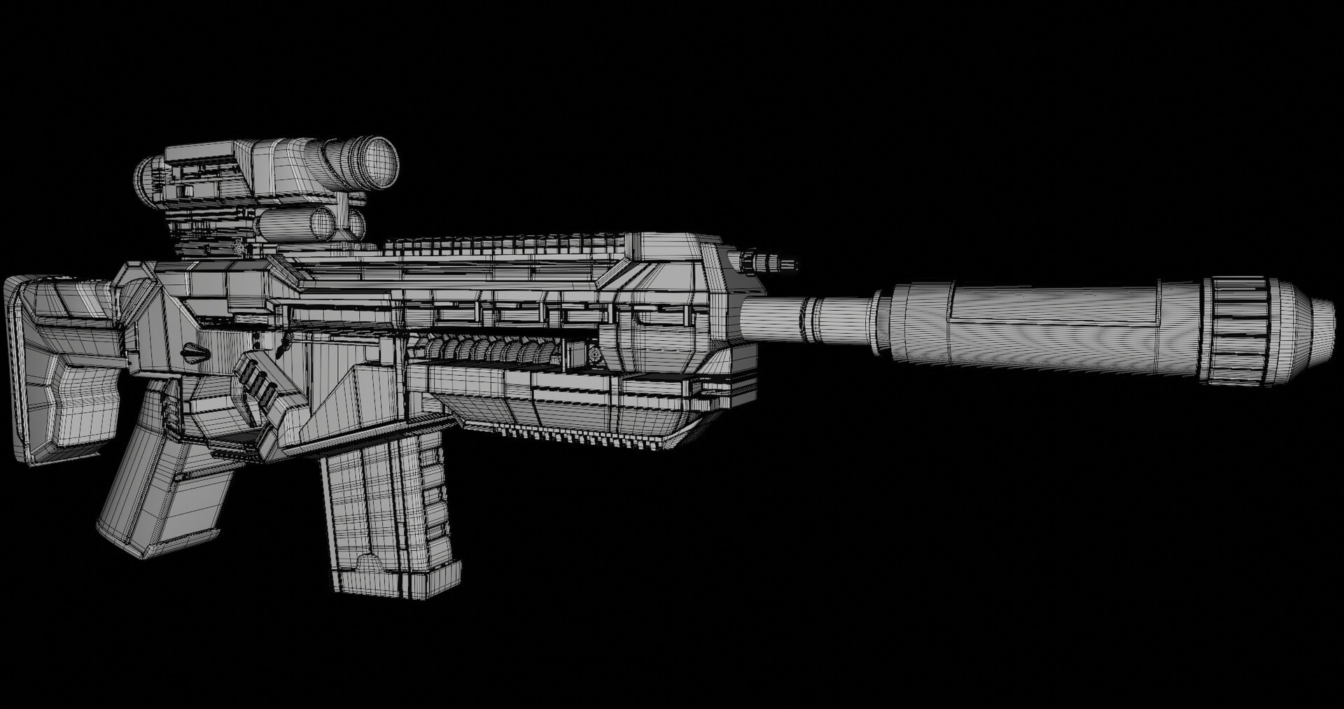 Assault Rifle Gun 01 All PBR Unity UE Textures Included - 3D Model by ...