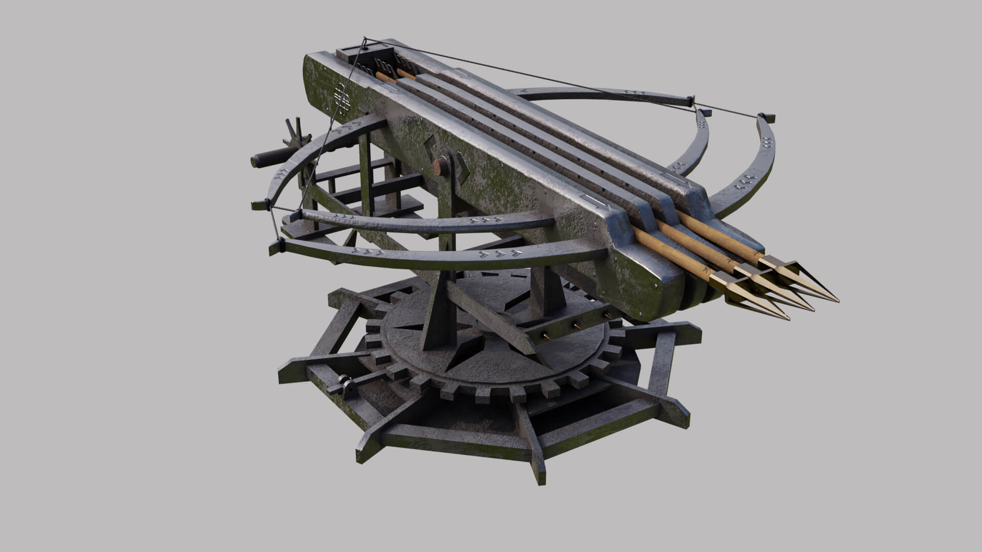 Ballista Weapon Rocket Arrow Launcher Metal - 3D Model by Eight Vertex