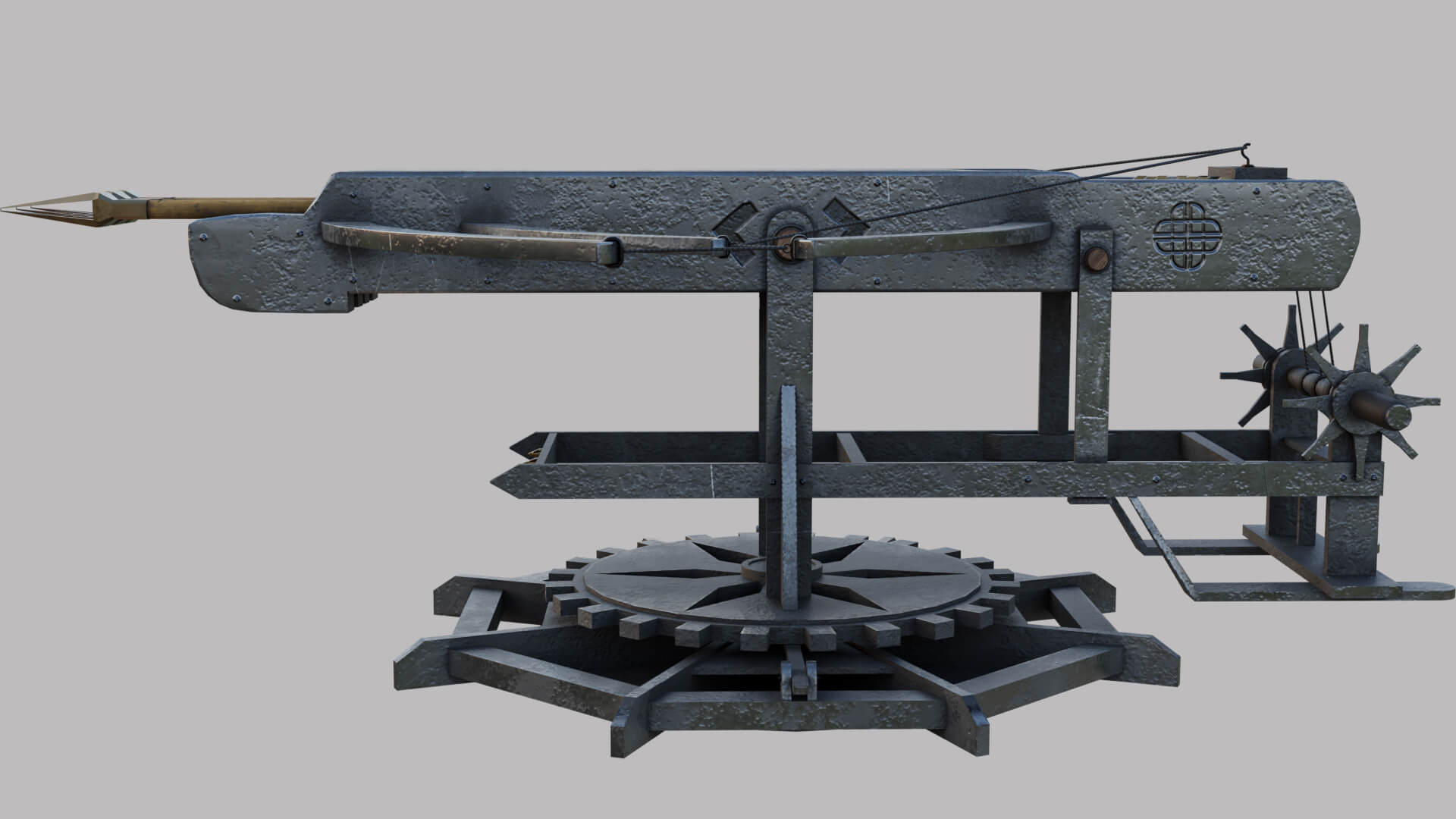 Ballista Weapon Rocket Arrow Launcher Metal - 3D Model by Eight Vertex