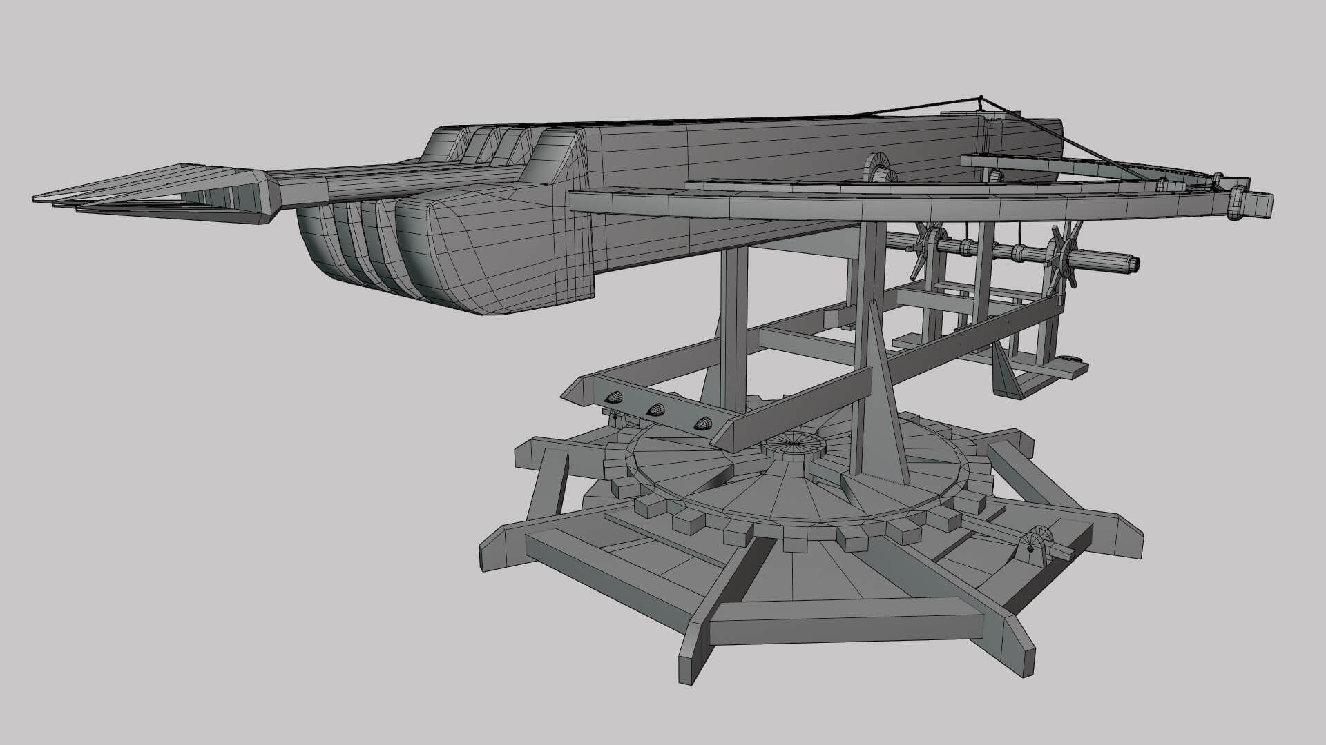 Ballista Weapon Rocket Arrow Launcher Metal - 3D Model by Eight Vertex