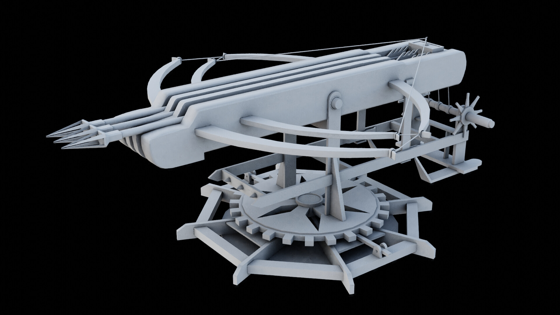 Ballista Weapon Rocket Arrow Launcher Metal - 3D Model by Eight Vertex