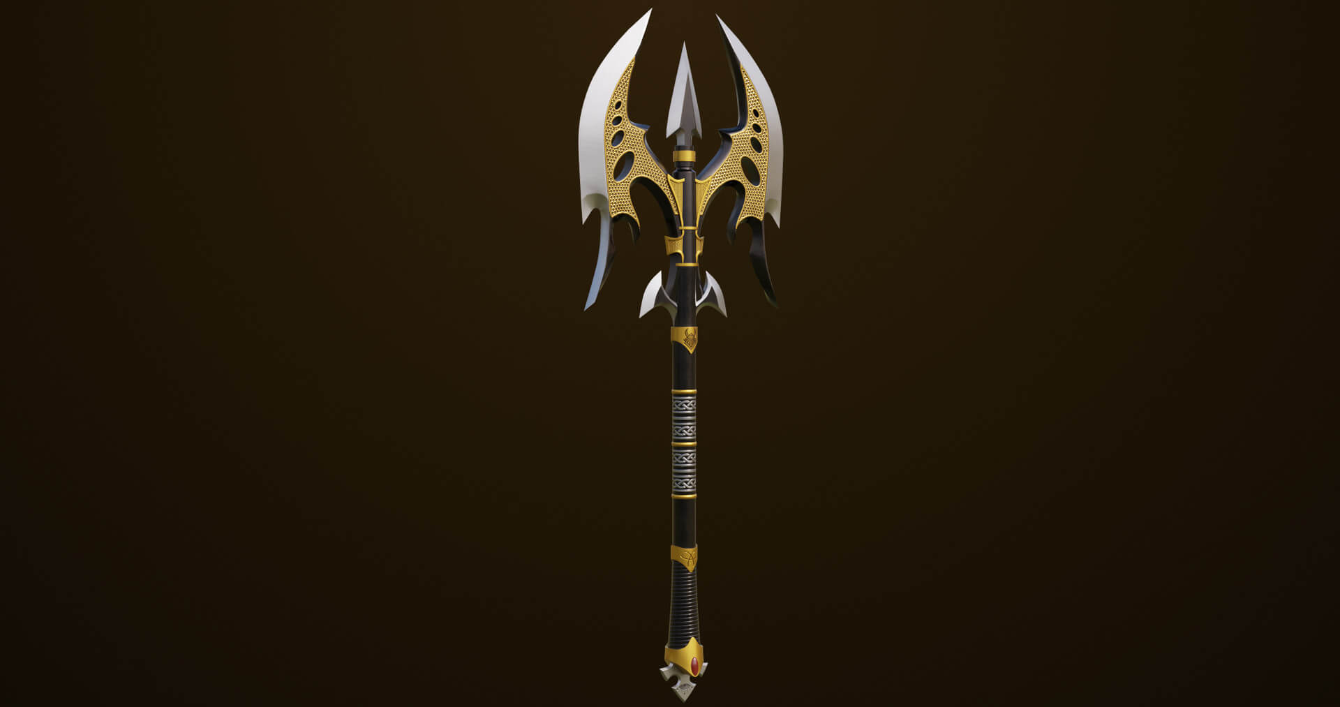 Battle Axe 01 Gold - 3D Model by Eight Vertex