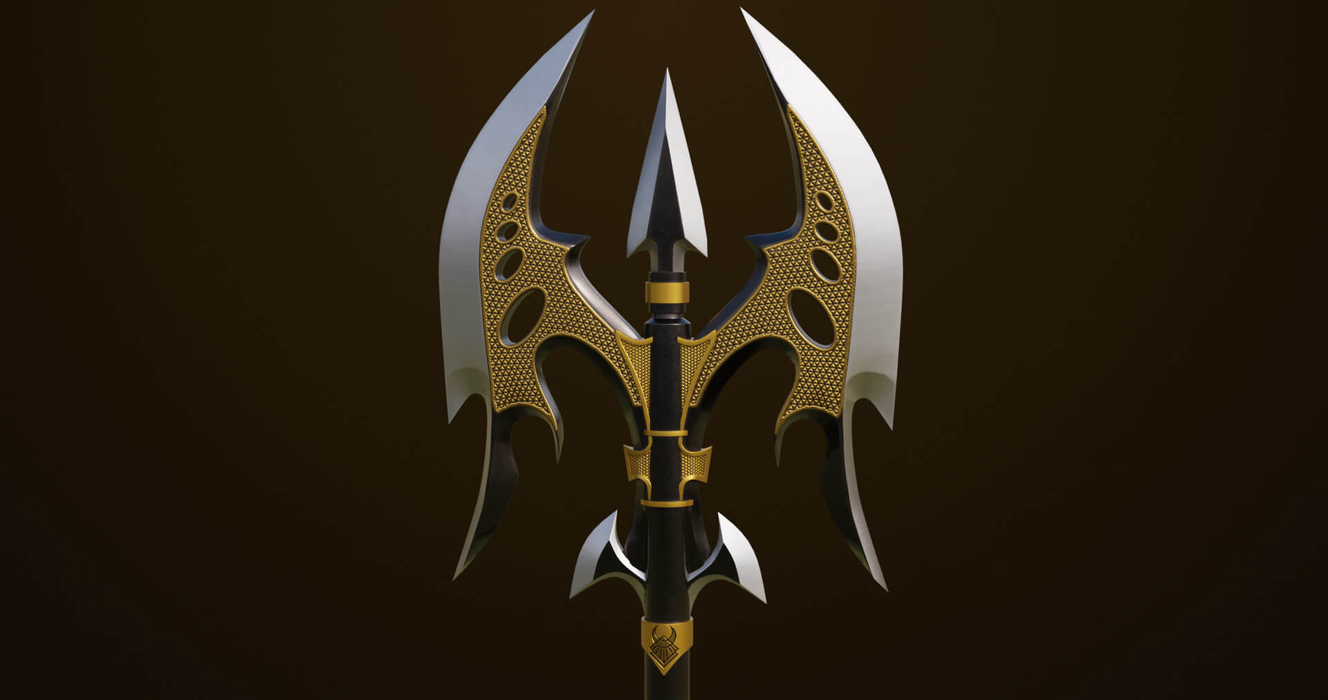 Battle Axe 01 Gold - 3D Model by Eight Vertex