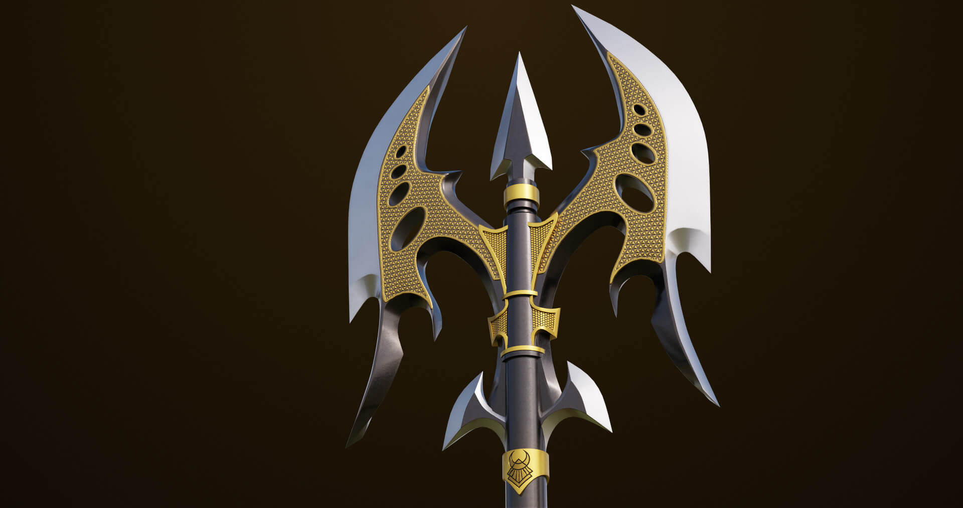 Battle Axe 01 Gold - 3D Model by Eight Vertex