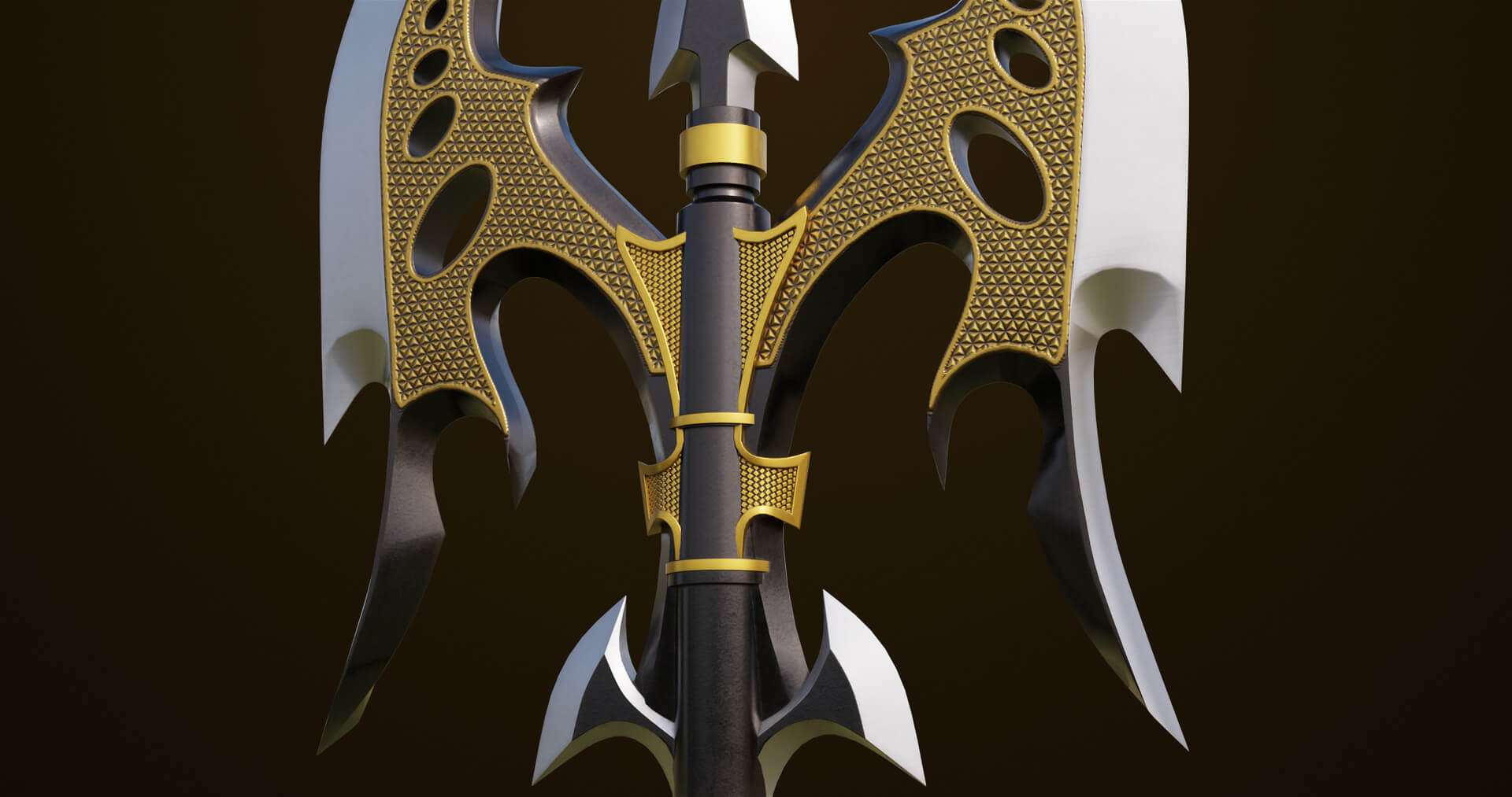 Battle Axe 01 Gold - 3D Model by Eight Vertex