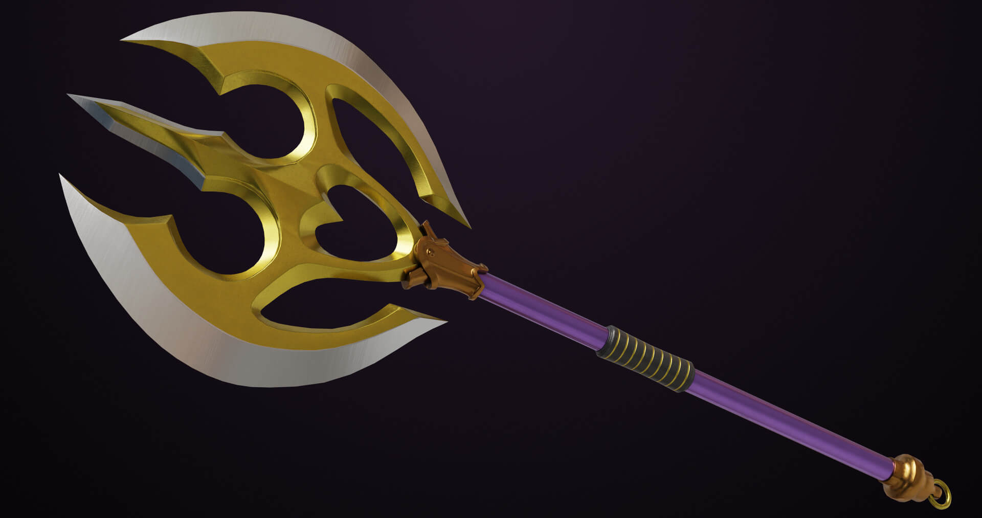 Battle Axe 06 Gold - 3D Model by Eight Vertex