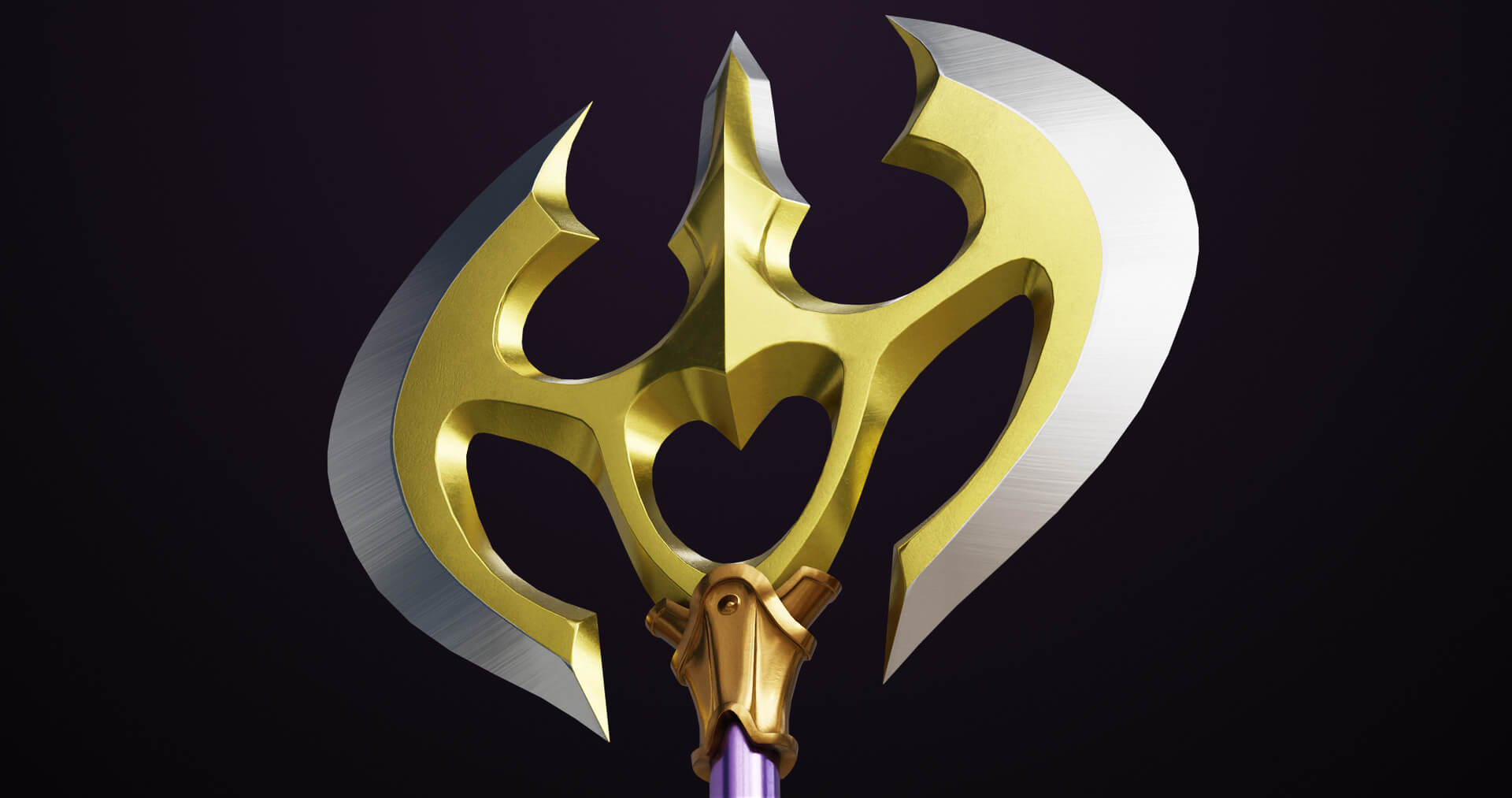 Battle Axe 06 Gold - 3D Model by Eight Vertex