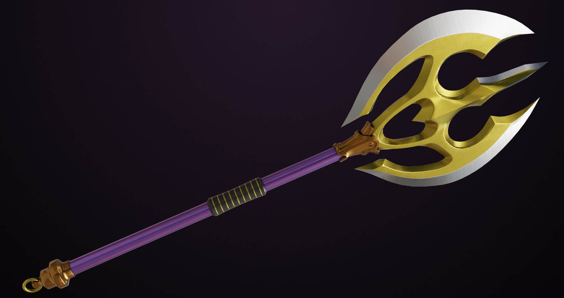 Battle Axe 06 Gold - 3D Model by Eight Vertex