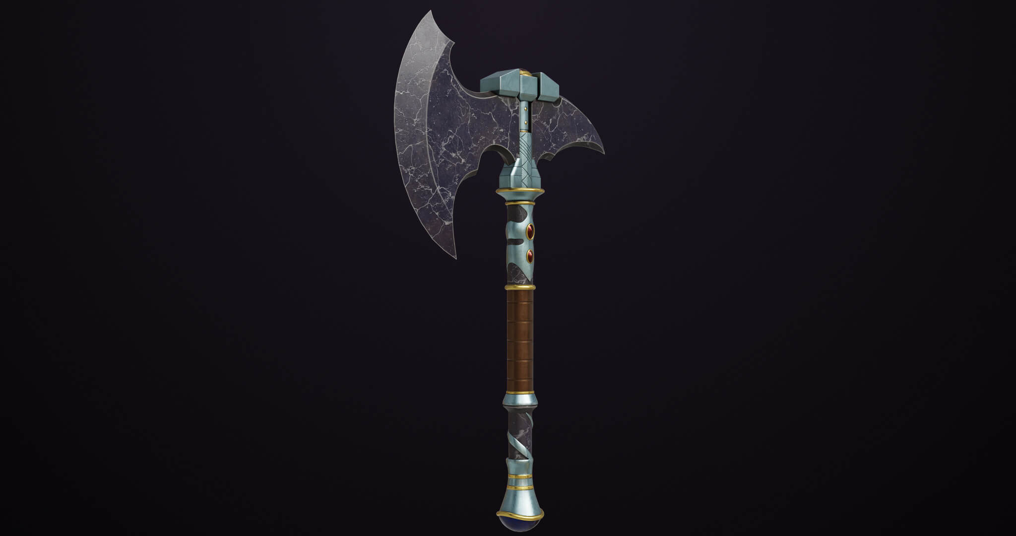 Battle Axe 08 All PBR Unity UE Textures Included - 3D Model by Eight Vertex