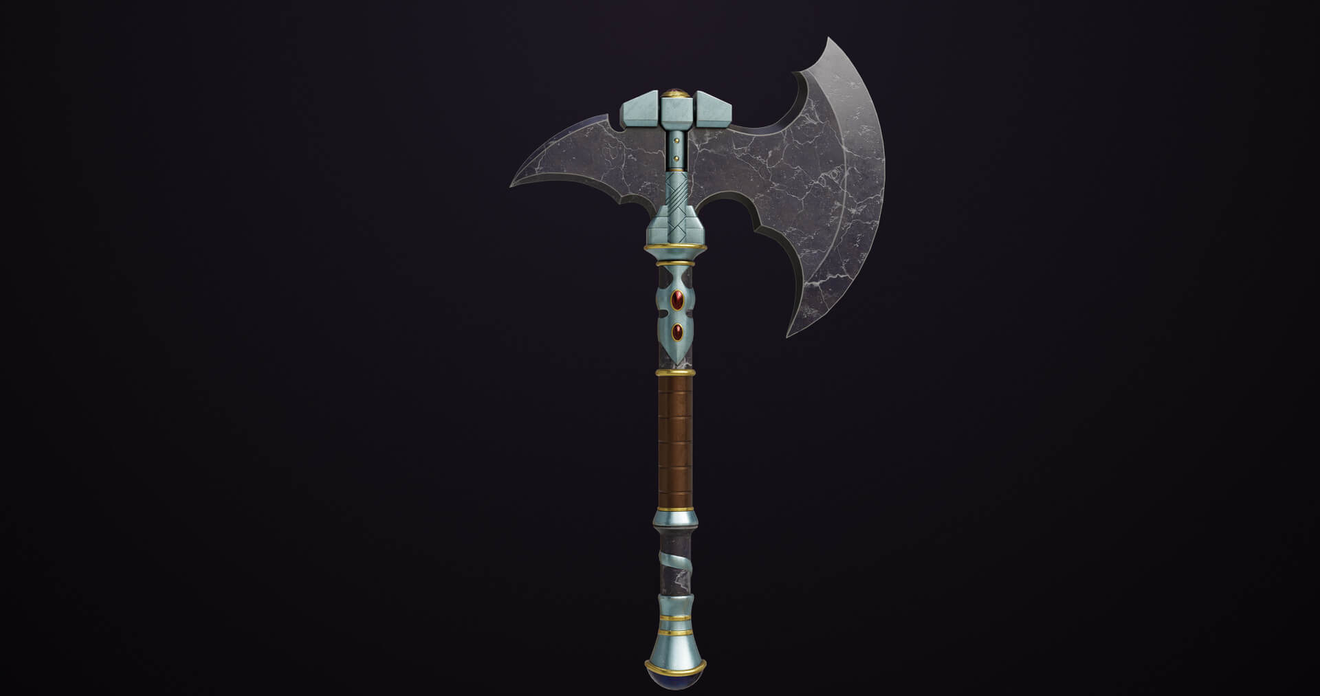 Battle Axe 08 All PBR Unity UE Textures Included - 3D Model by Eight Vertex