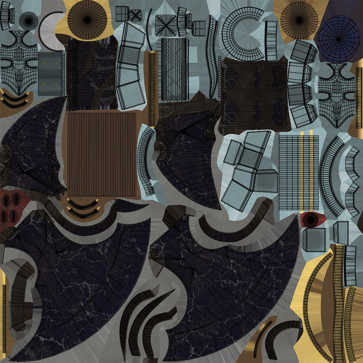 Battle Axe 08 All PBR Unity UE Textures Included - 3D Model by Eight Vertex