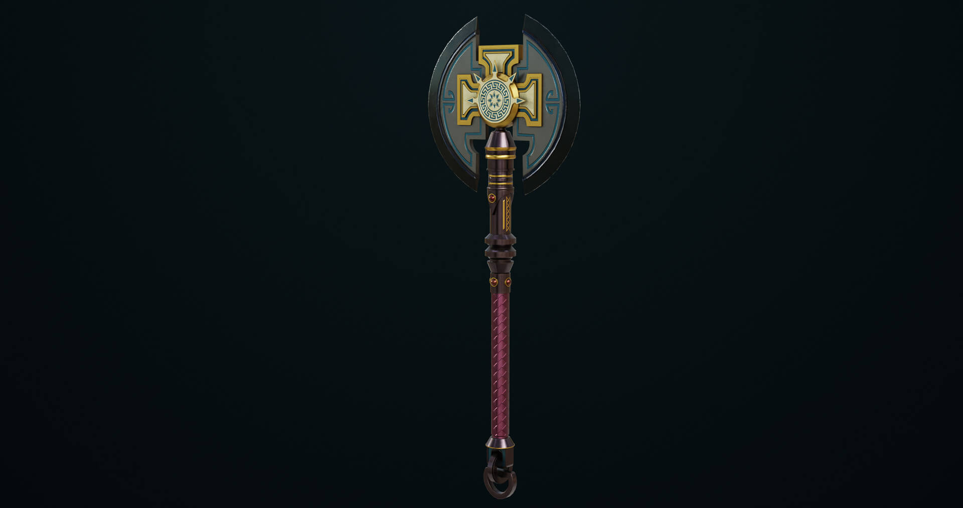 Battle Ax 09 All PBR Unity UE Textures - 3D Model by Eight Vertex