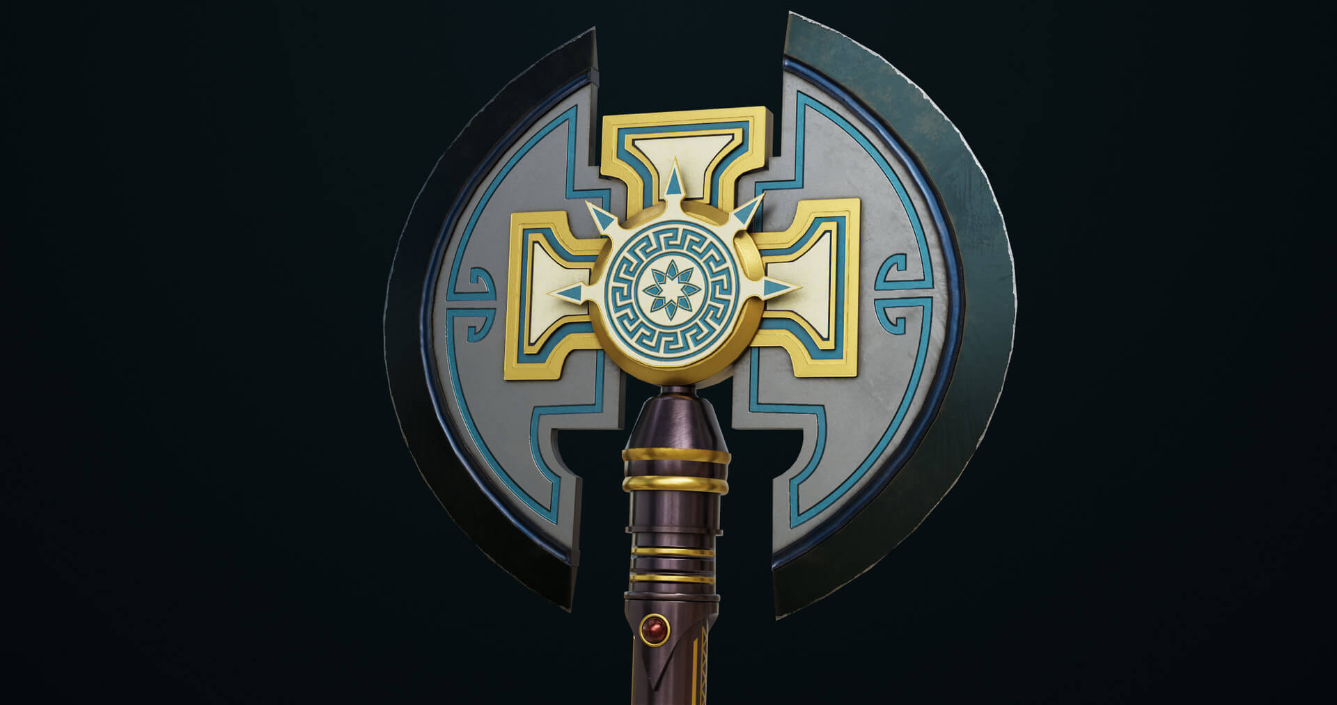 Battle Ax 09 All PBR Unity UE Textures - 3D Model by Eight Vertex