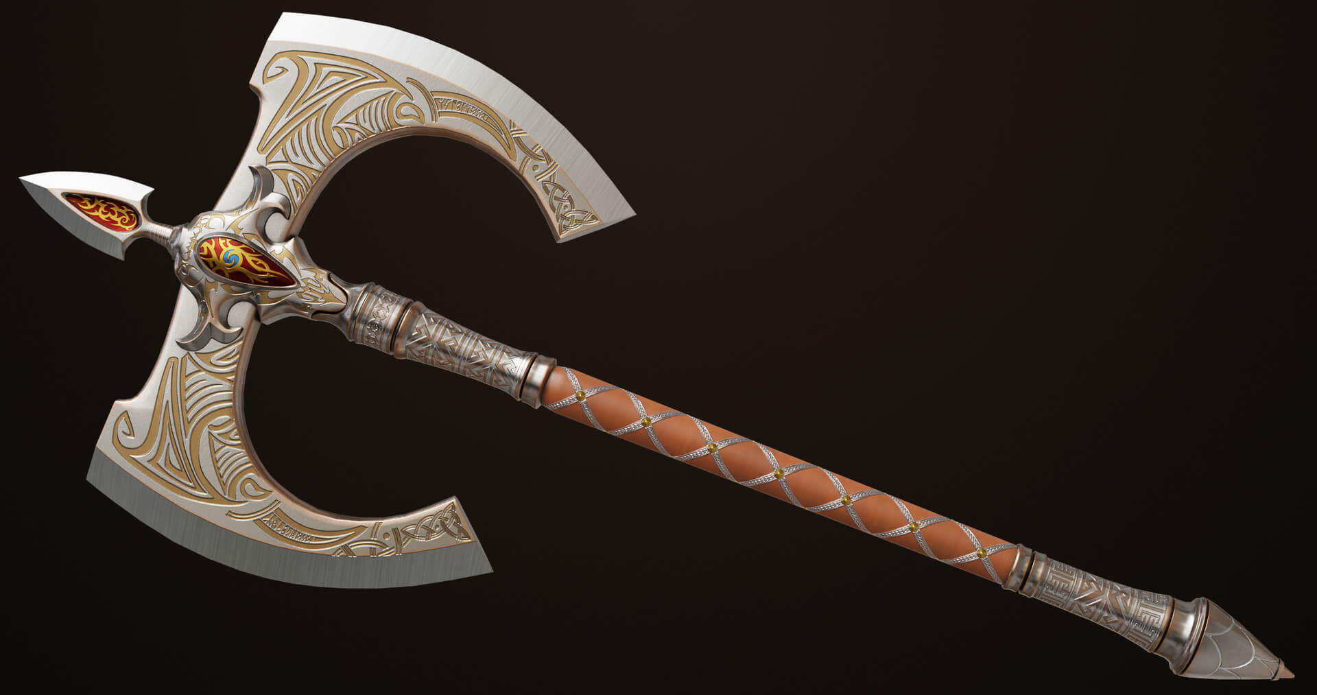 Battle Axe 12 All PBR Unity UE Textures Included - 3D Model by Eight Vertex