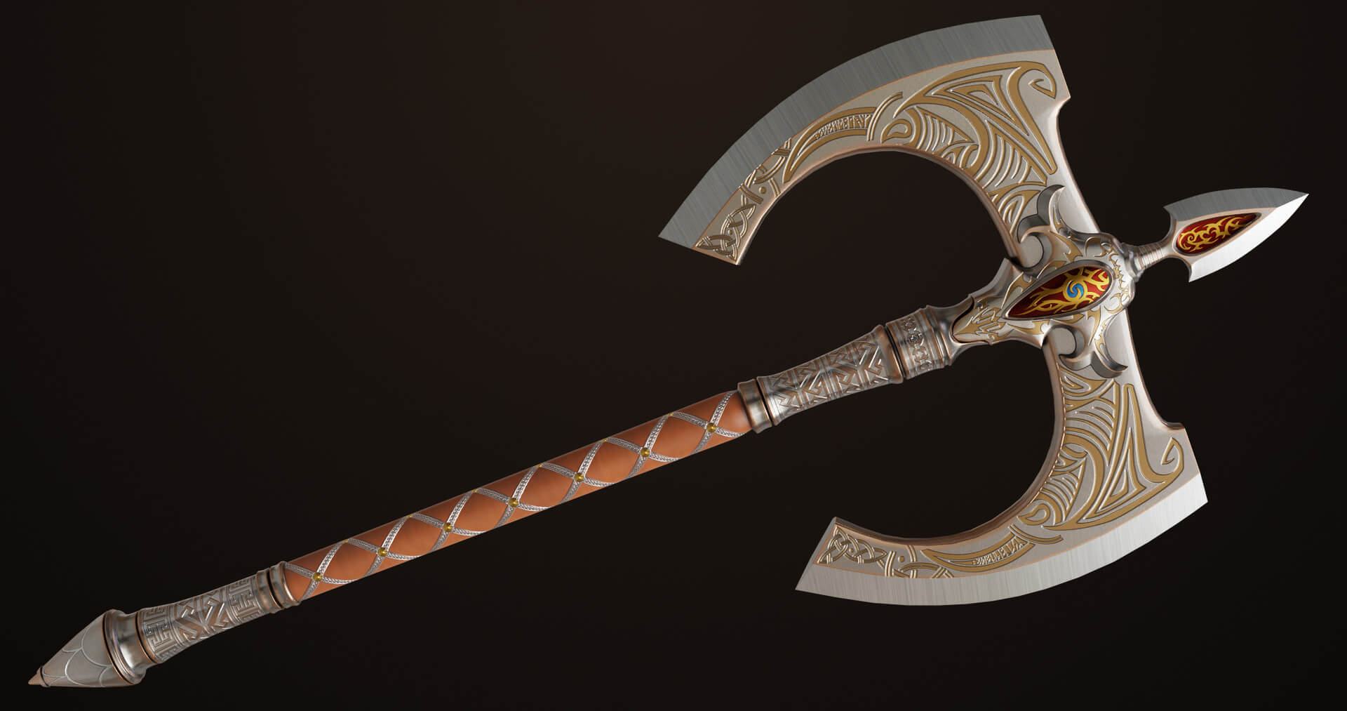 Battle Axe 12 All PBR Unity UE Textures Included - 3D Model by Eight Vertex