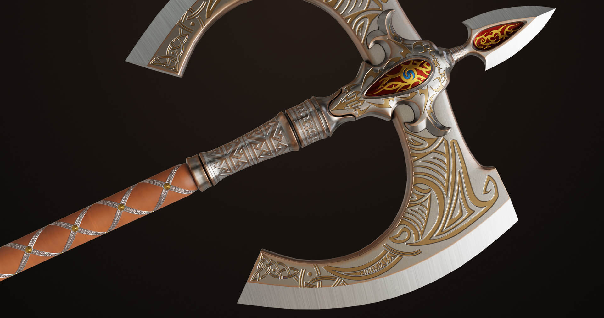 Battle Axe 12 All PBR Unity UE Textures Included - 3D Model by Eight Vertex