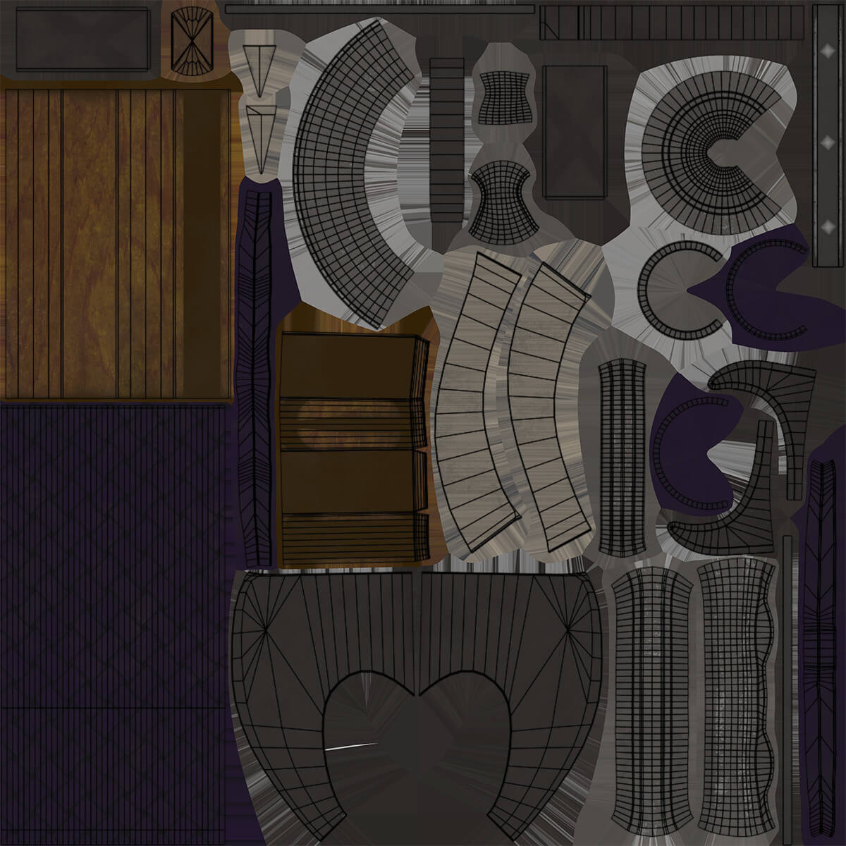 Battle Axe 14 Violet Handle All PBR Unity UE Textures - 3D Model by ...