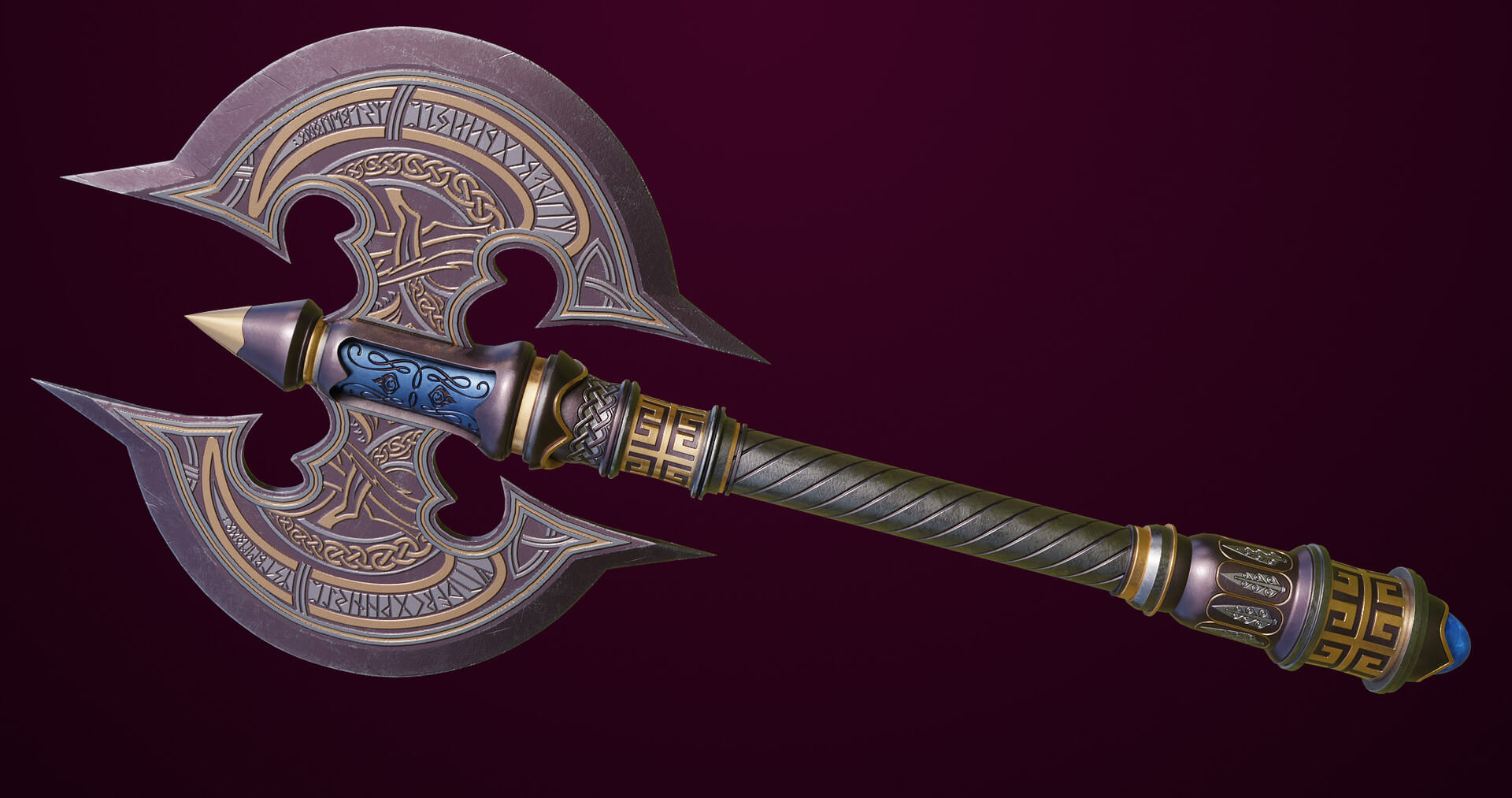 Battle Axe 02 - 3D Model by Eight Vertex