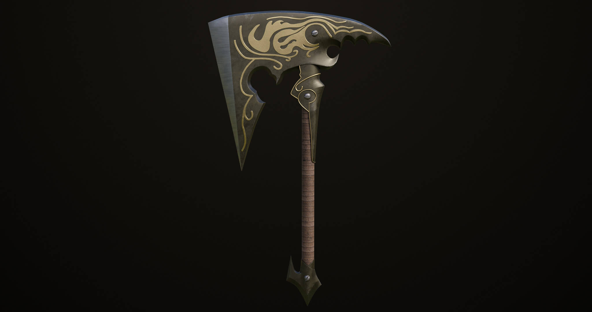 Battle Axe 13 All PBR Unity UE Textures Included - 3D Model by Eight Vertex