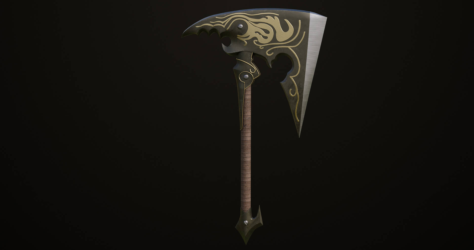 Battle Axe 13 All PBR Unity UE Textures Included - 3D Model by Eight Vertex