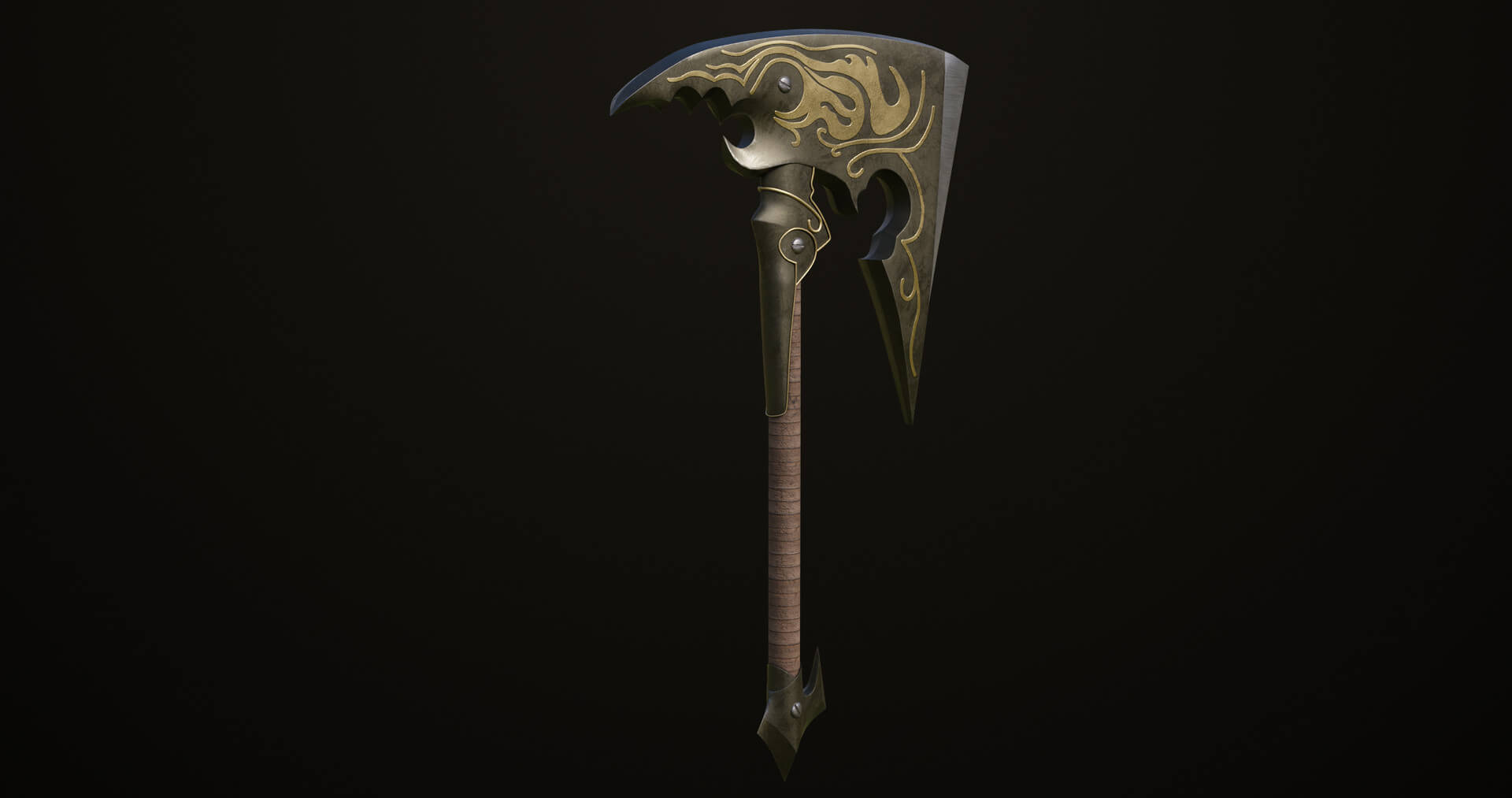 Battle Axe 13 All PBR Unity UE Textures Included - 3D Model by Eight Vertex