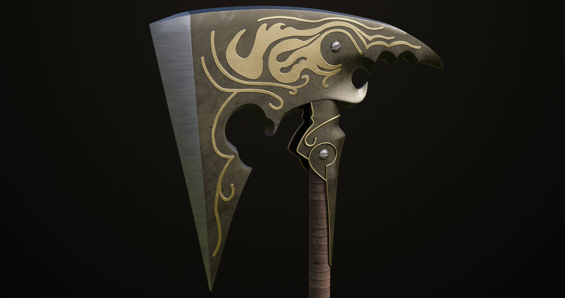 Battle Axe 13 All PBR Unity UE Textures Included - 3D Model by Eight Vertex