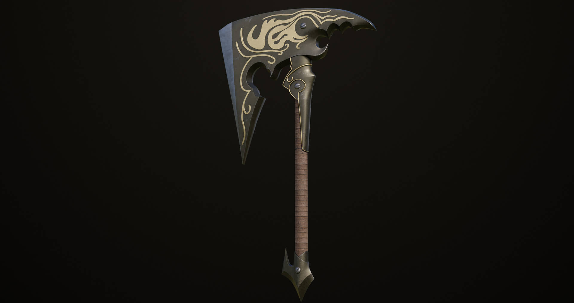 Battle Axe 13 All PBR Unity UE Textures Included - 3D Model by Eight Vertex