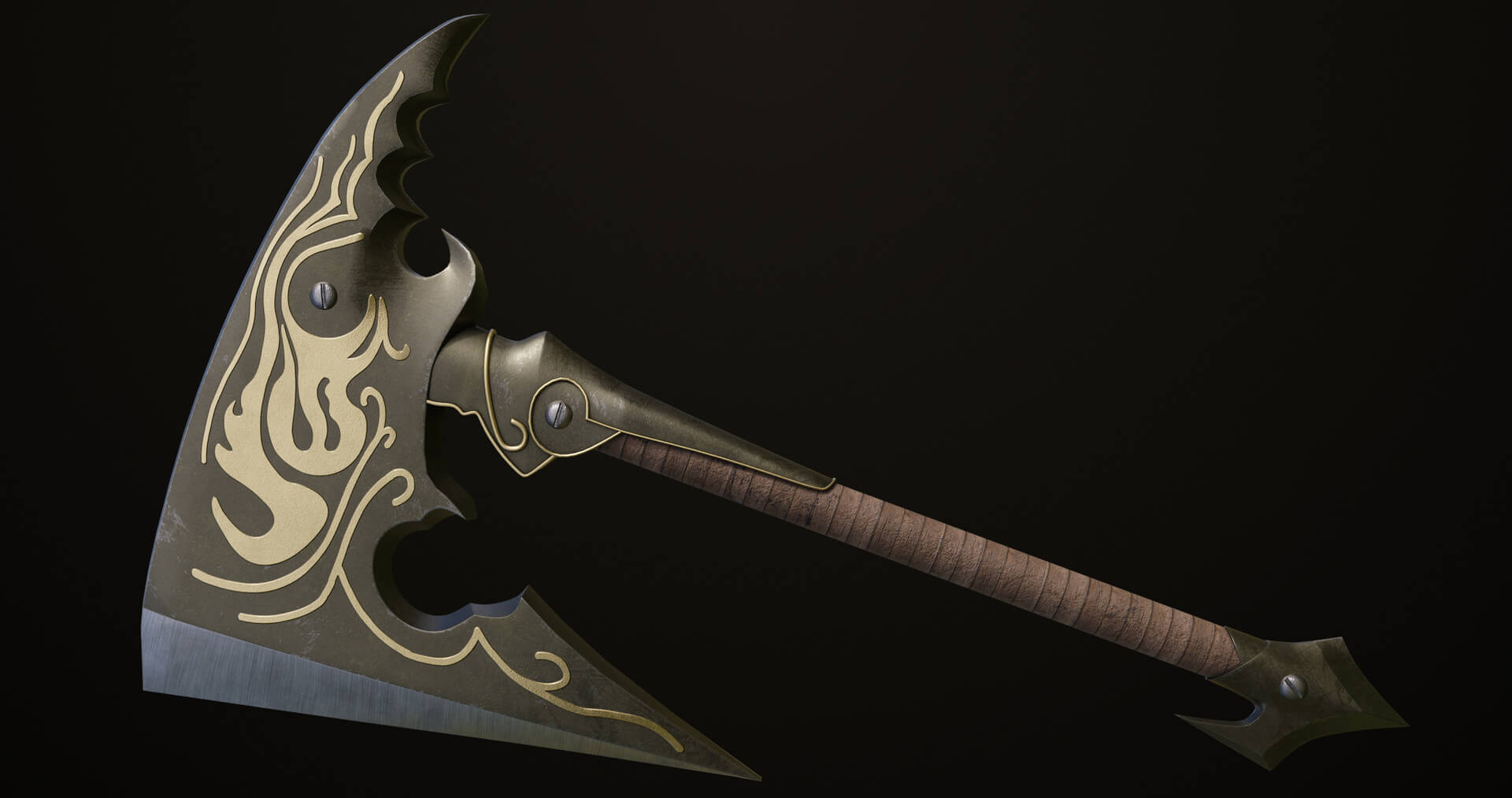 Battle Axe 13 All PBR Unity UE Textures Included - 3D Model by Eight Vertex