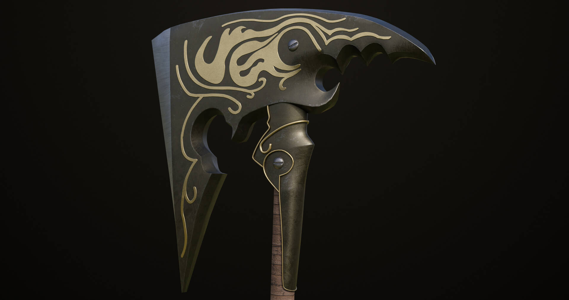Battle Axe 13 All PBR Unity UE Textures Included - 3D Model by Eight Vertex