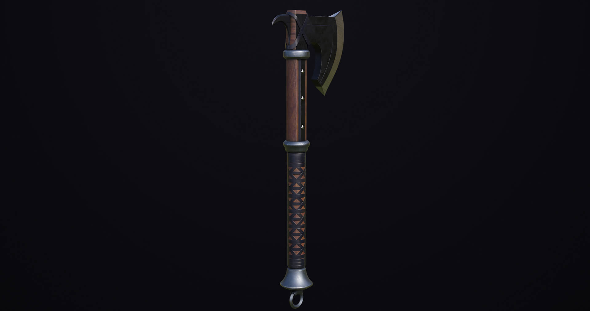 Battle Axe 14 Blue Handle All PBR Unity UE Textures Included - 3D Model ...