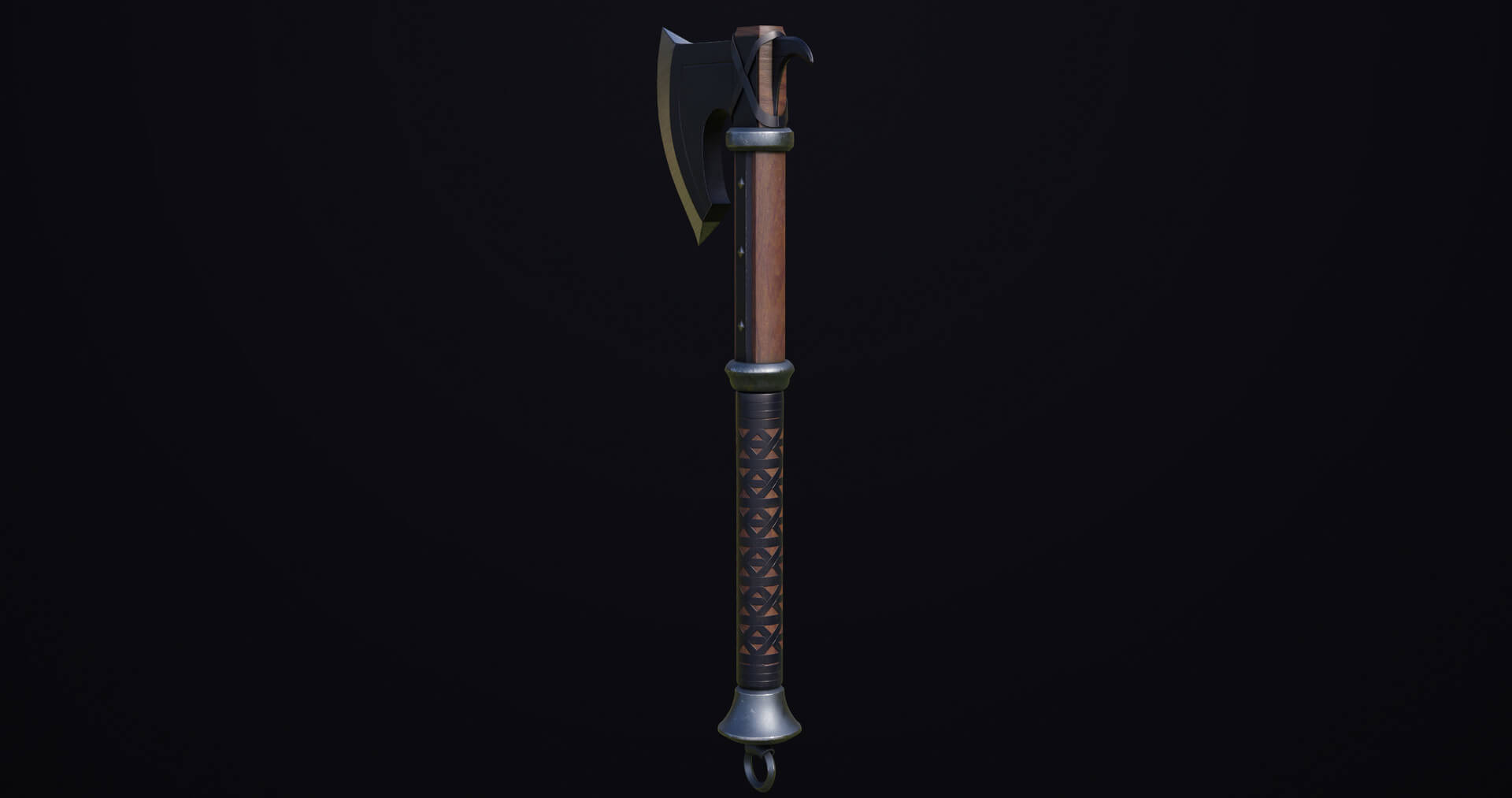 Battle Axe 14 Blue Handle All PBR Unity UE Textures Included - 3D Model ...