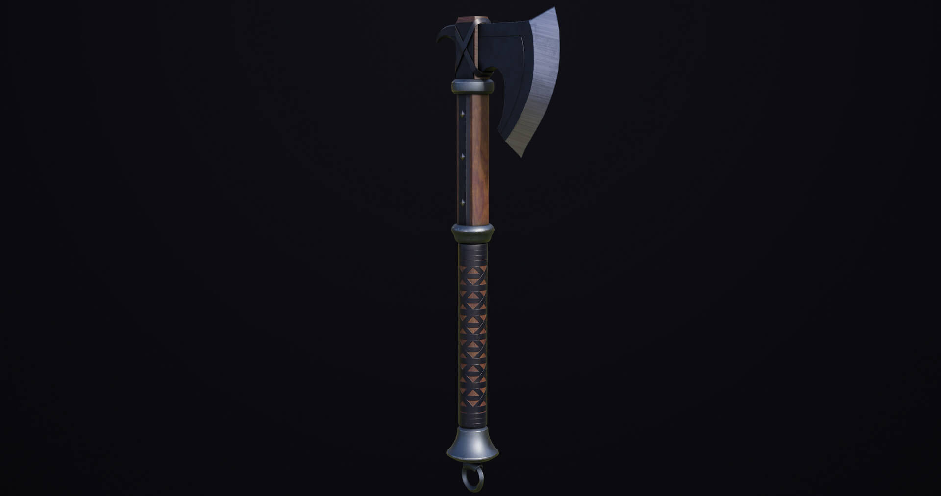Battle Axe 14 Blue Handle All PBR Unity UE Textures Included - 3D Model ...