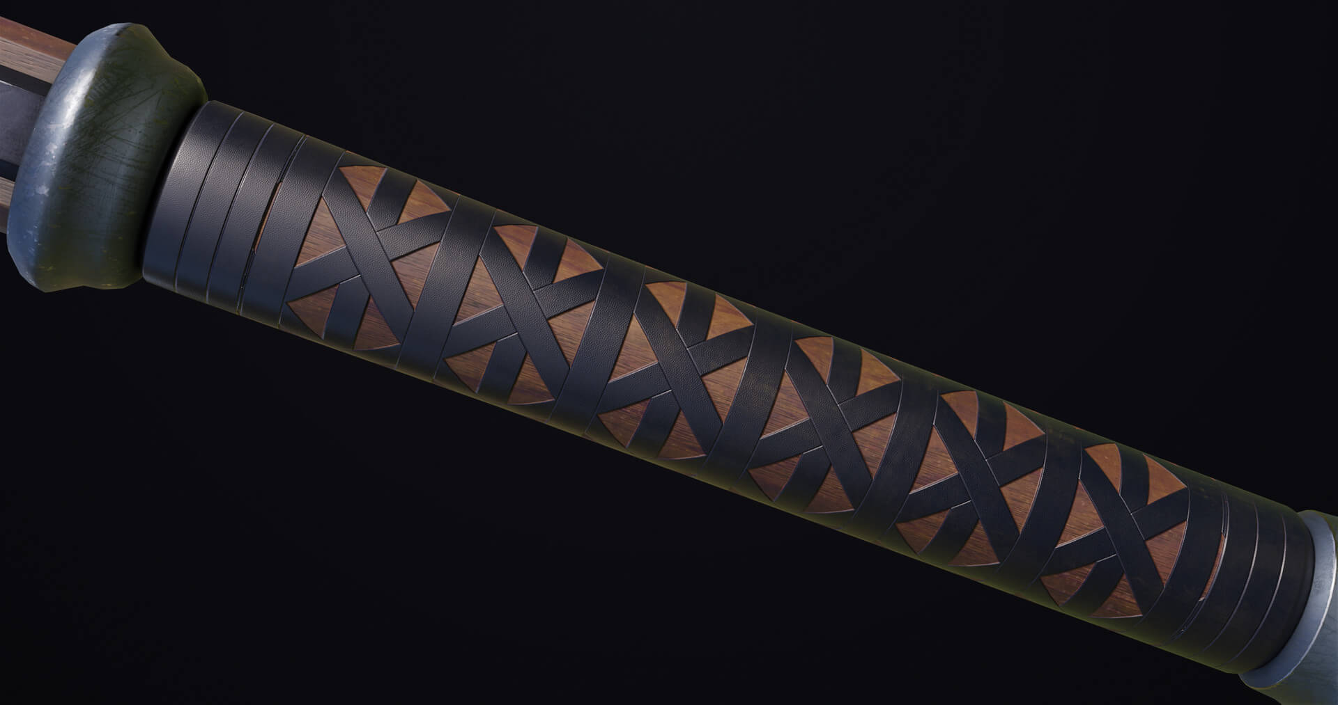 Battle Axe 14 Blue Handle All PBR Unity UE Textures Included - 3D Model ...