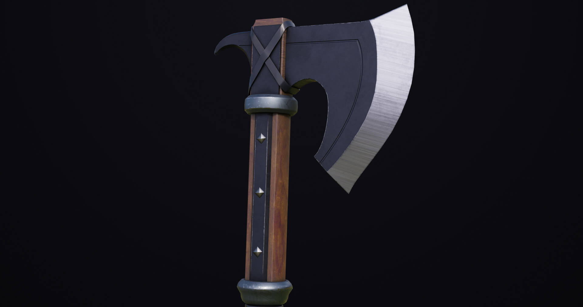 Battle Axe 14 Blue Handle All PBR Unity UE Textures Included - 3D Model ...