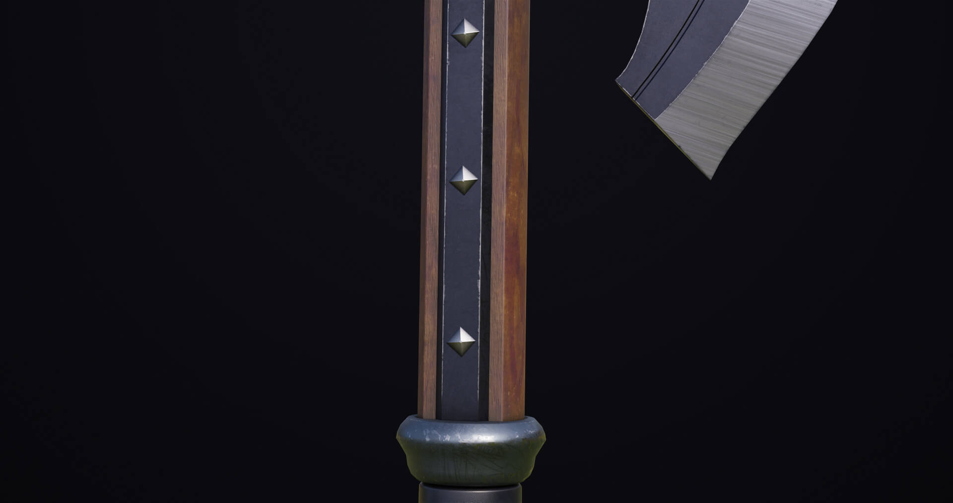 Battle Axe 14 Blue Handle All PBR Unity UE Textures Included - 3D Model ...