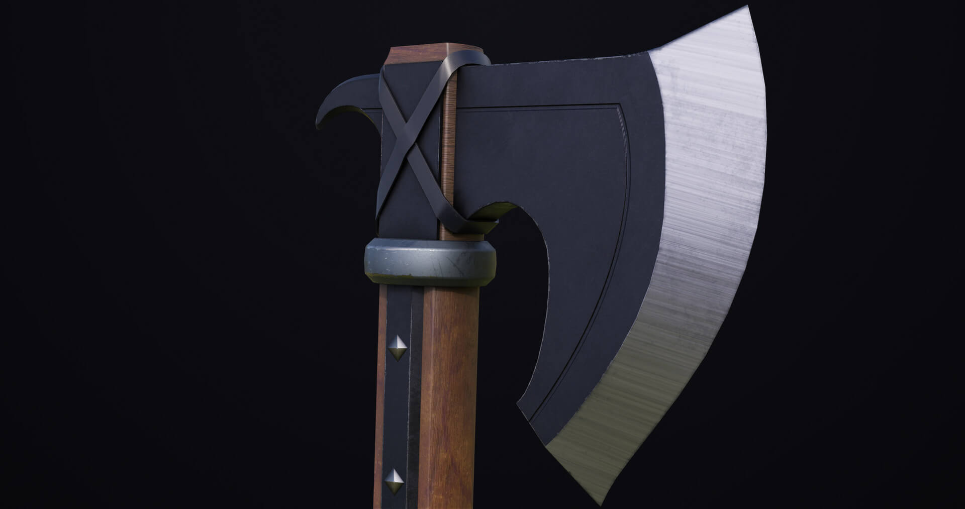 Battle Axe 14 Blue Handle All PBR Unity UE Textures Included - 3D Model ...