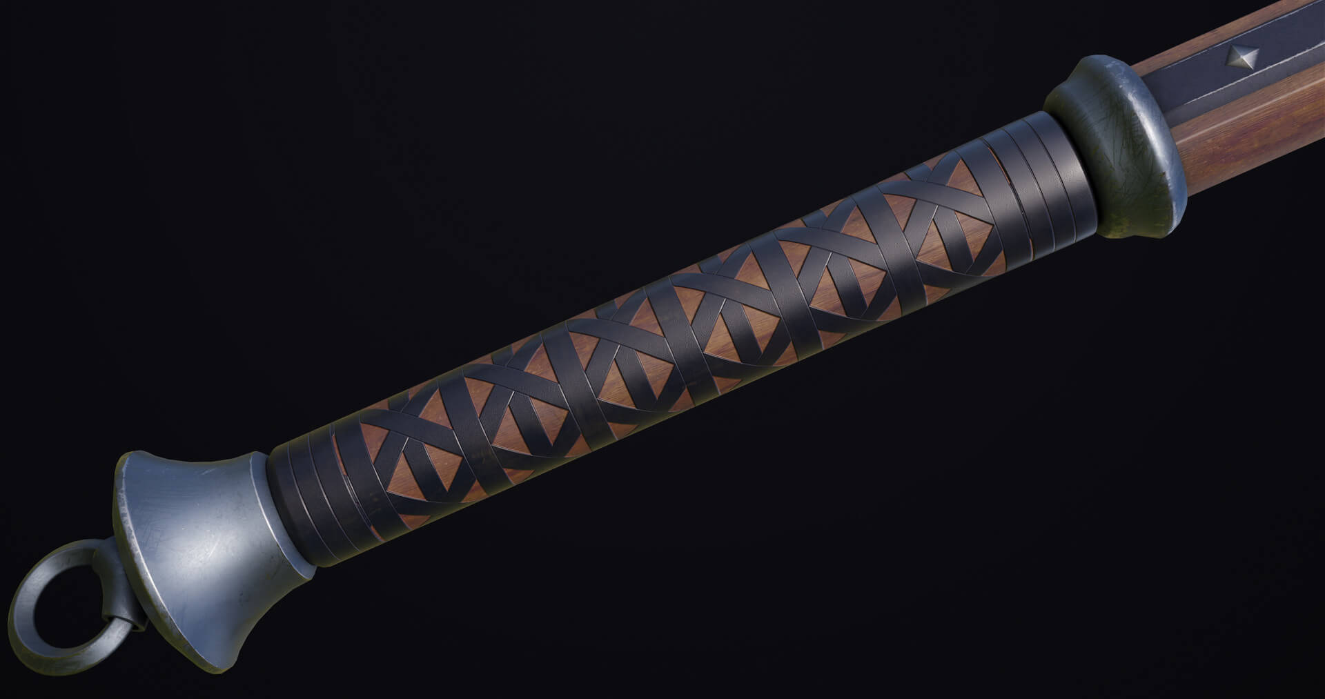 Battle Axe 14 Blue Handle All PBR Unity UE Textures Included - 3D Model ...