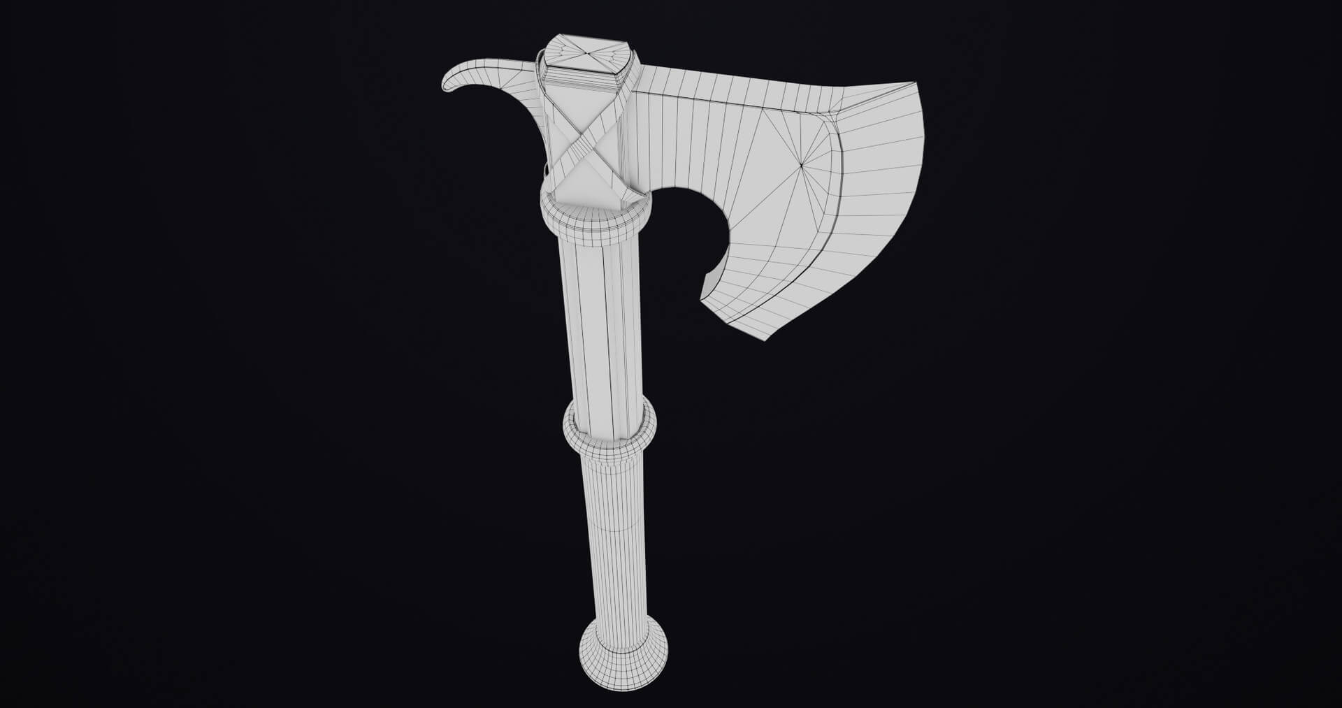 Battle Axe 14 Blue Handle All PBR Unity UE Textures Included - 3D Model ...