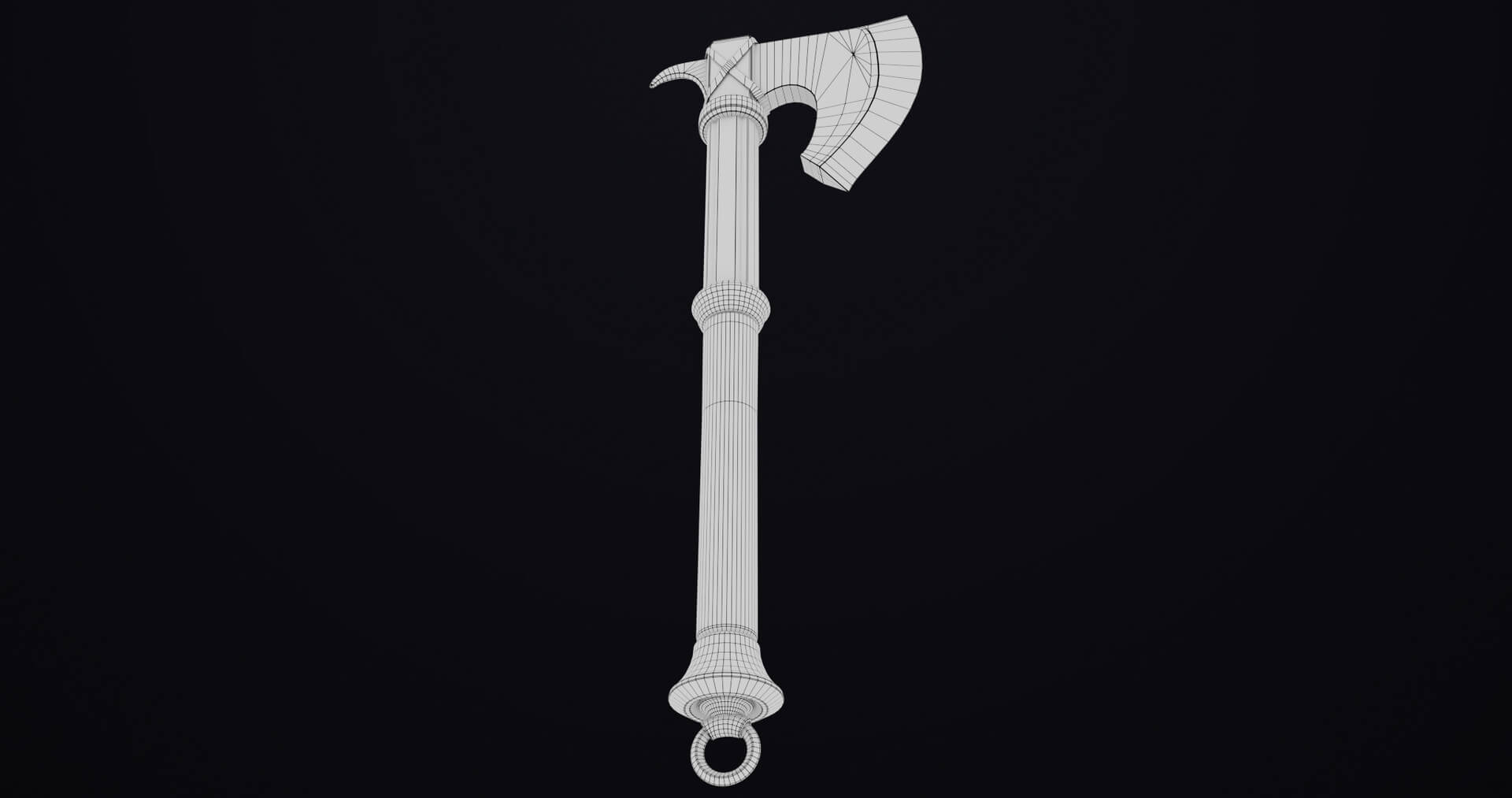 Battle Axe 14 Blue Handle All PBR Unity UE Textures Included - 3D Model ...