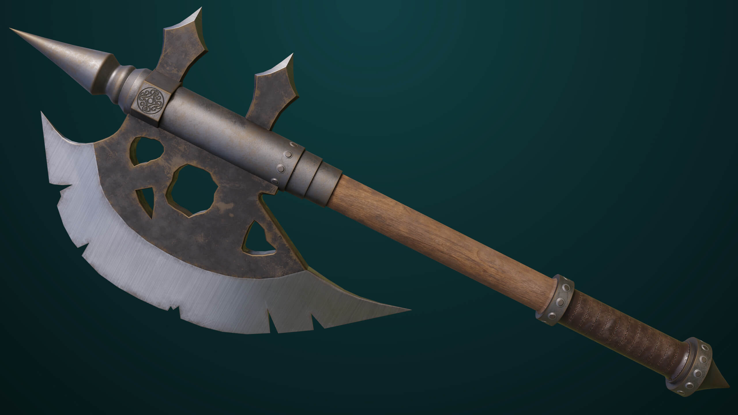 Battle Axe 16 All Pbr Unity Ue Textures Included - 3D Model by Eight Vertex