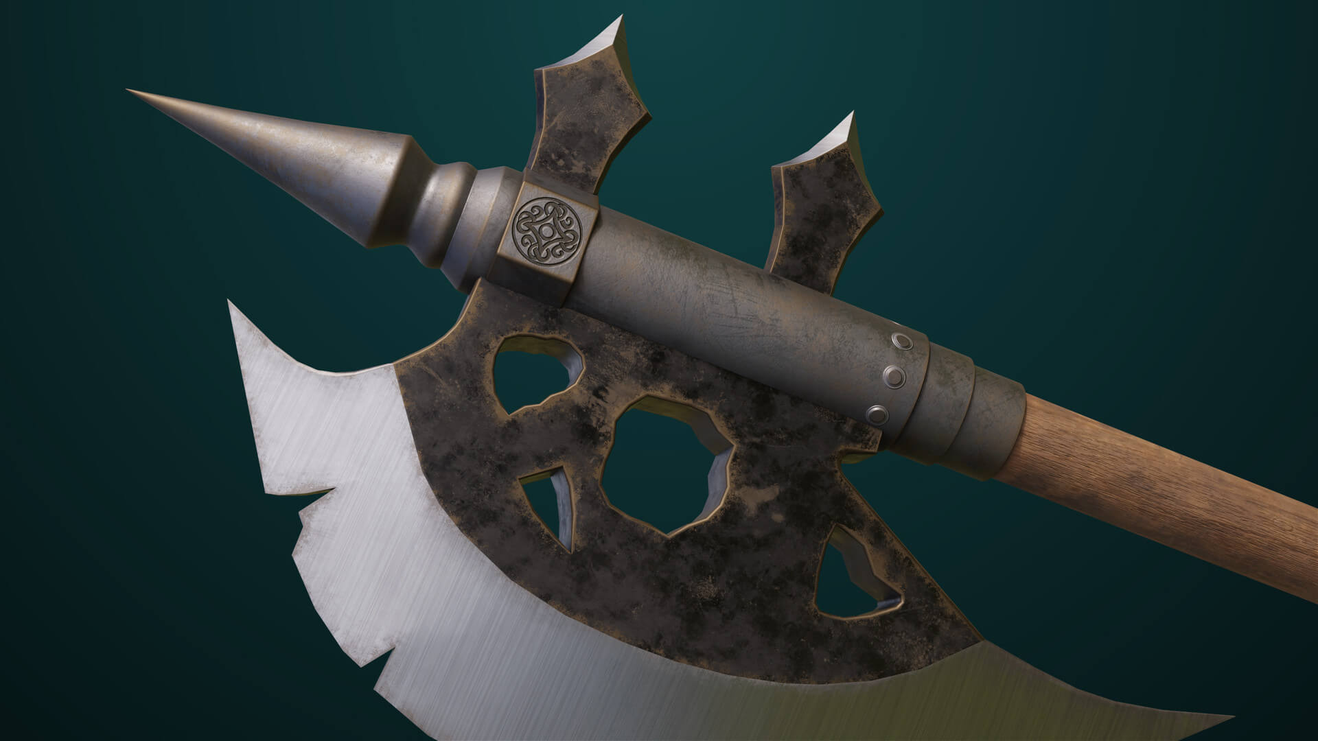Battle Axe 16 All Pbr Unity Ue Textures Included - 3D Model by Eight Vertex